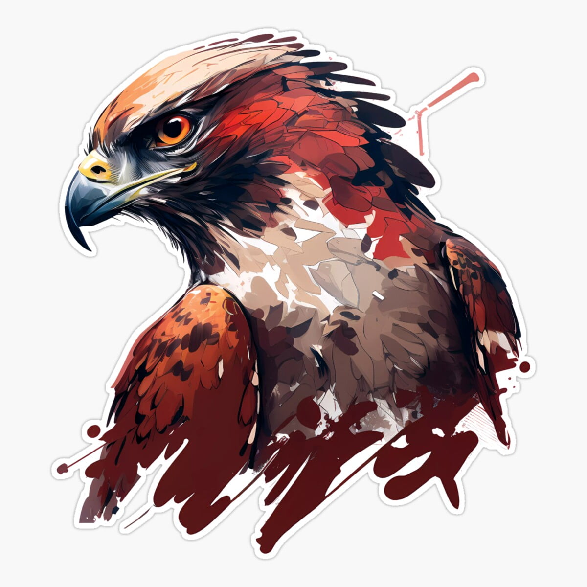 Maneki Red-Tailed Hawk Is Known Or Its Keen Eyesight And Hunting ...