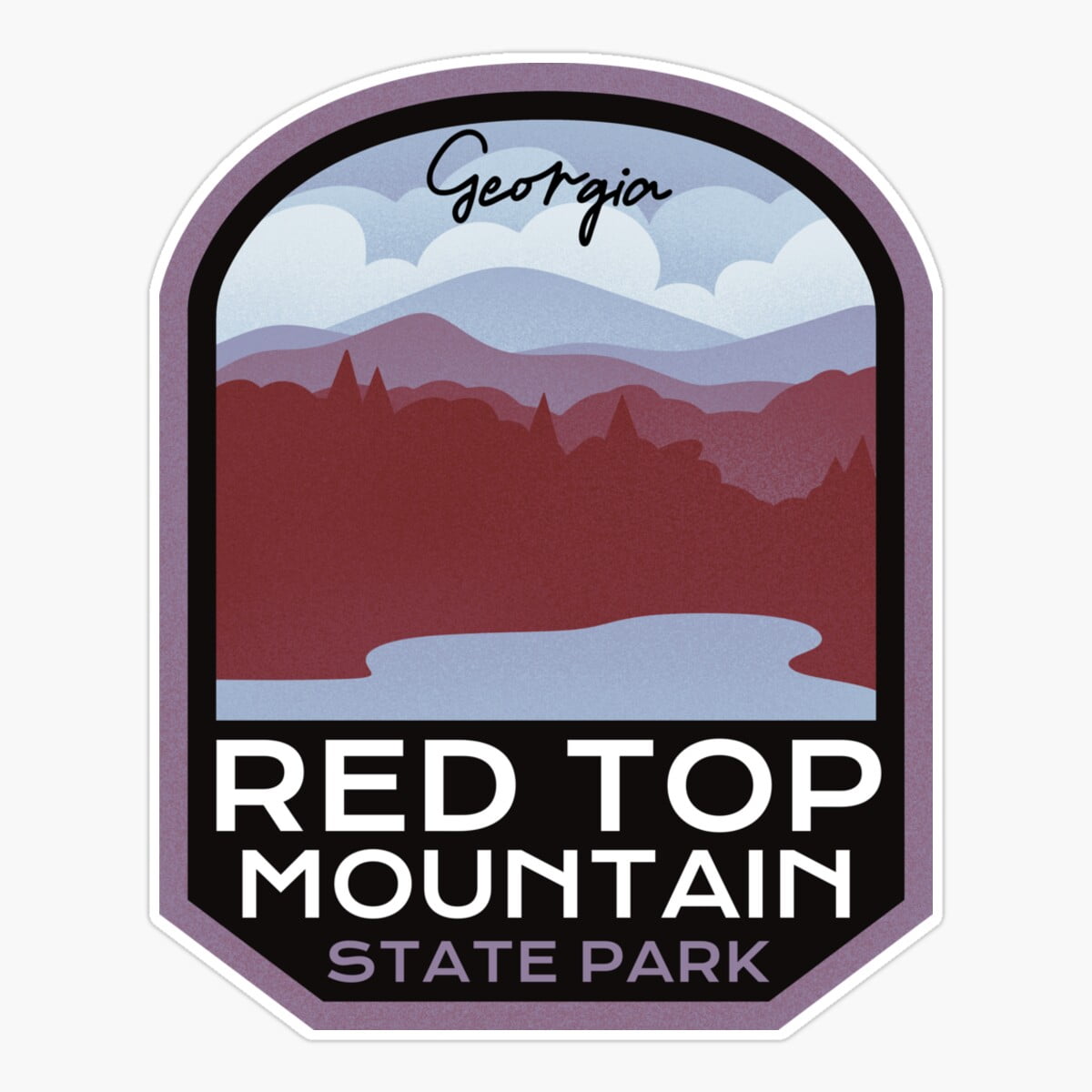 Maneki Red Top Mountain State Park Georgia Er, Phone Decal Water Bottle ...