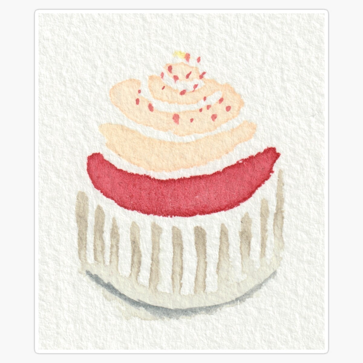 Maneki Red Velvet Cupcake With Sprinkles Er, Phone Decal Water Bottle ...