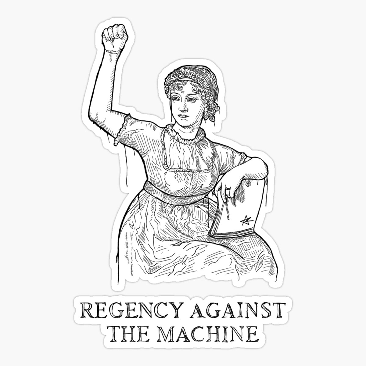 Maneki Regency Against The Machine (White) Sticker, Phone Decal Water ...