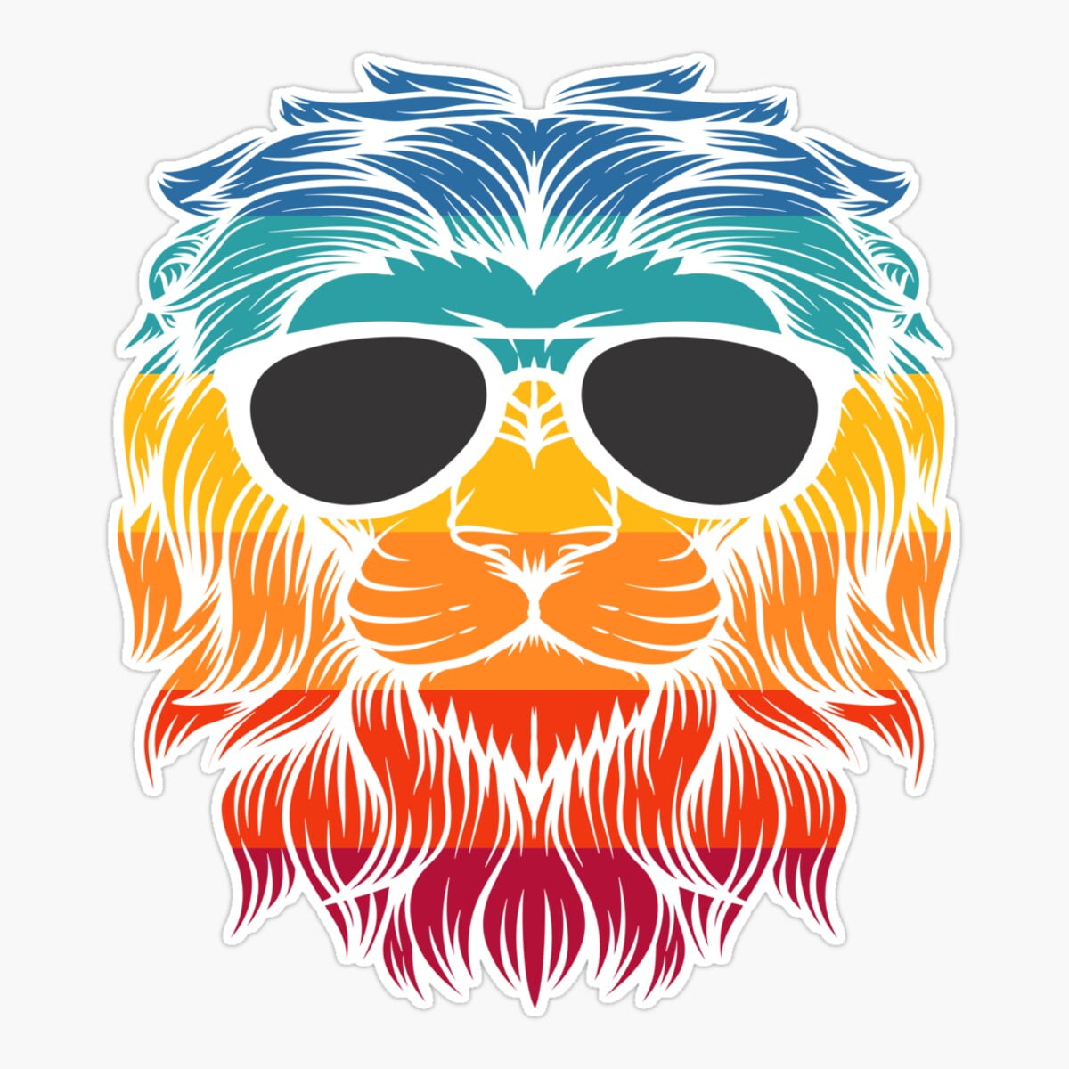 Maneki Reggae Lion Er, Phone Decal Water Bottle Stickers Car Decals ...