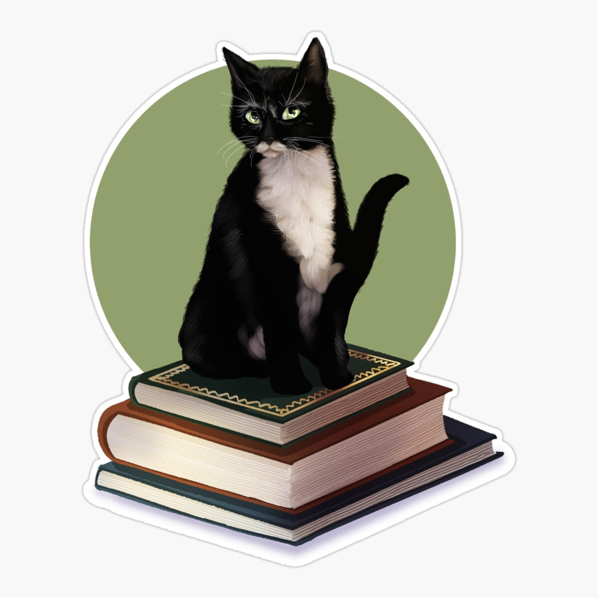 Maneki Regi The Book Cat Rachel Corsini Author Logo Sticker, Phone ...