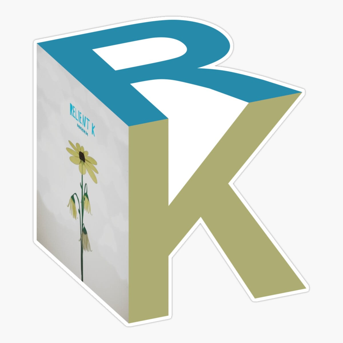 Maneki Relient K Mmhmm Cube Sticker, Phone Decal Water Bottle Stickers ...