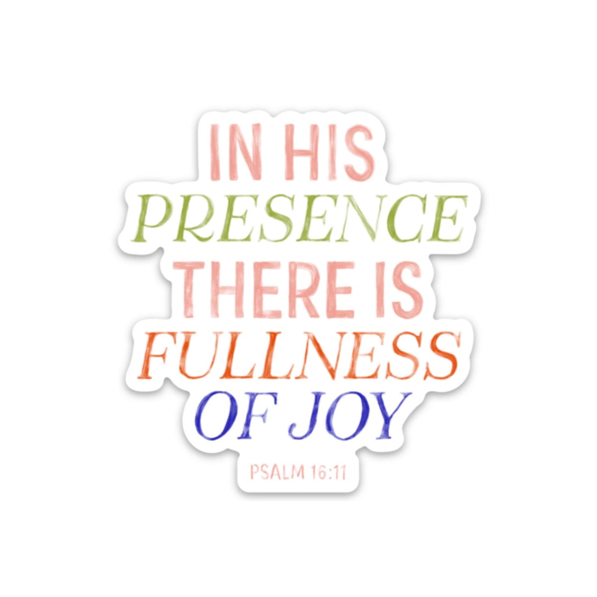 Maneki Religious Sticker Quote Christian Faith Decal Fullness Of Joy ...