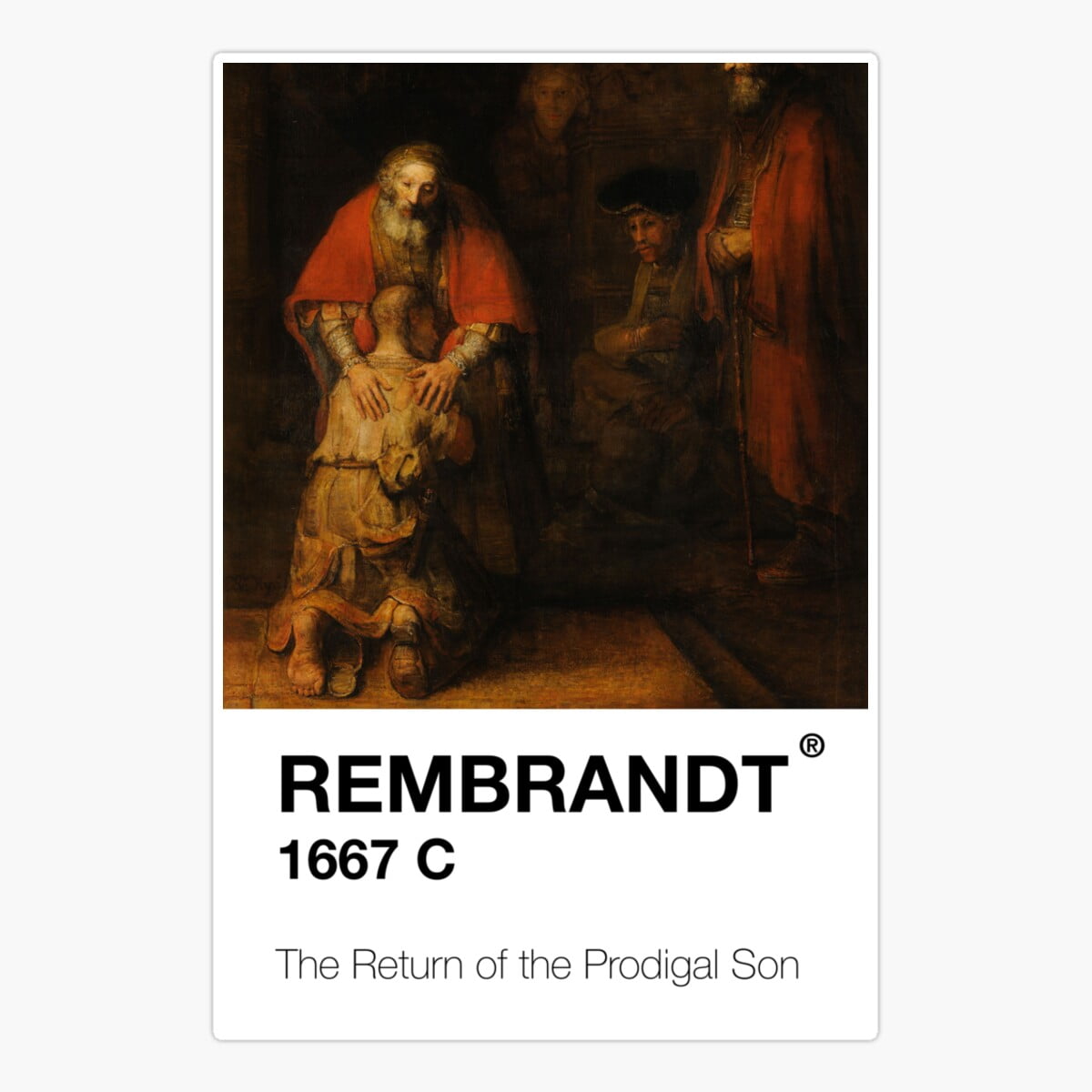 Maneki Rembrandt The Return Of The Prodigal Son Pantone Card Sticker ...
