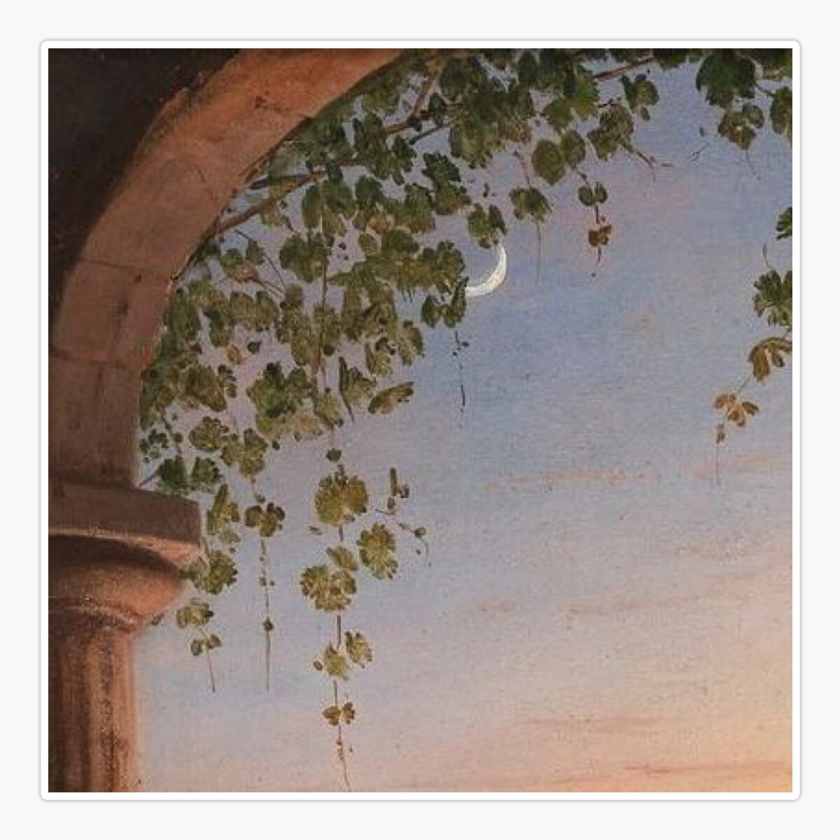 Maneki Renaissance Abbey Painting Sticker, Phone Decal Water Bottle ...