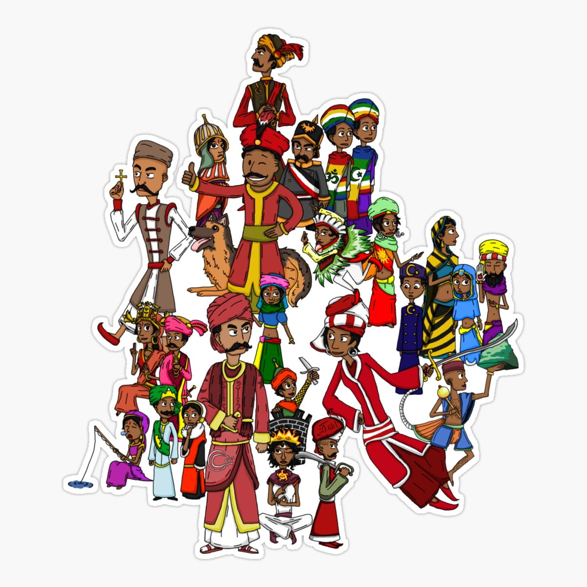 Maneki Renaissance Map O Western India Sticker, Phone Decal Water ...