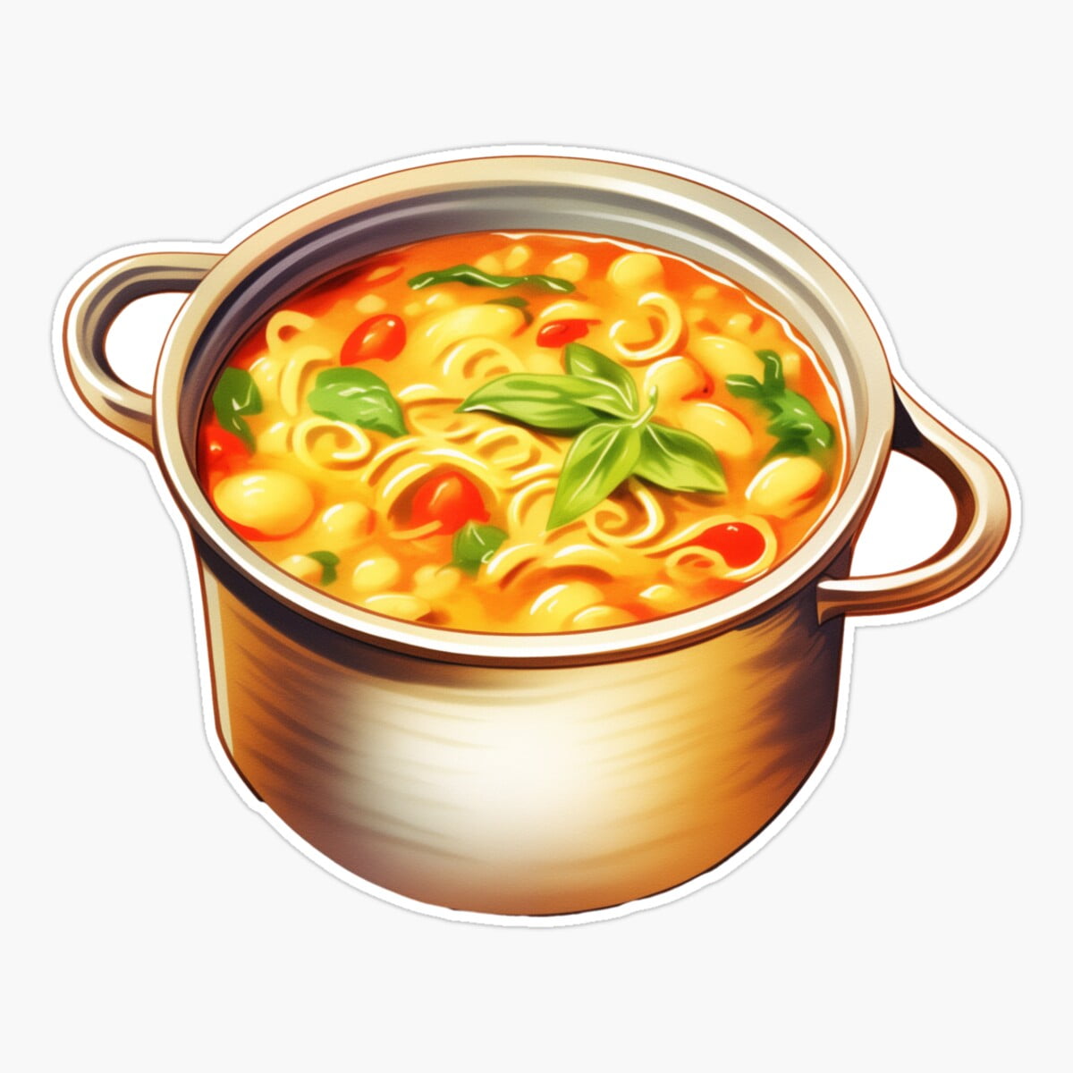 Maneki Rench Onion Pot Soup Sticker, Phone Decal Water Bottle Stickers ...