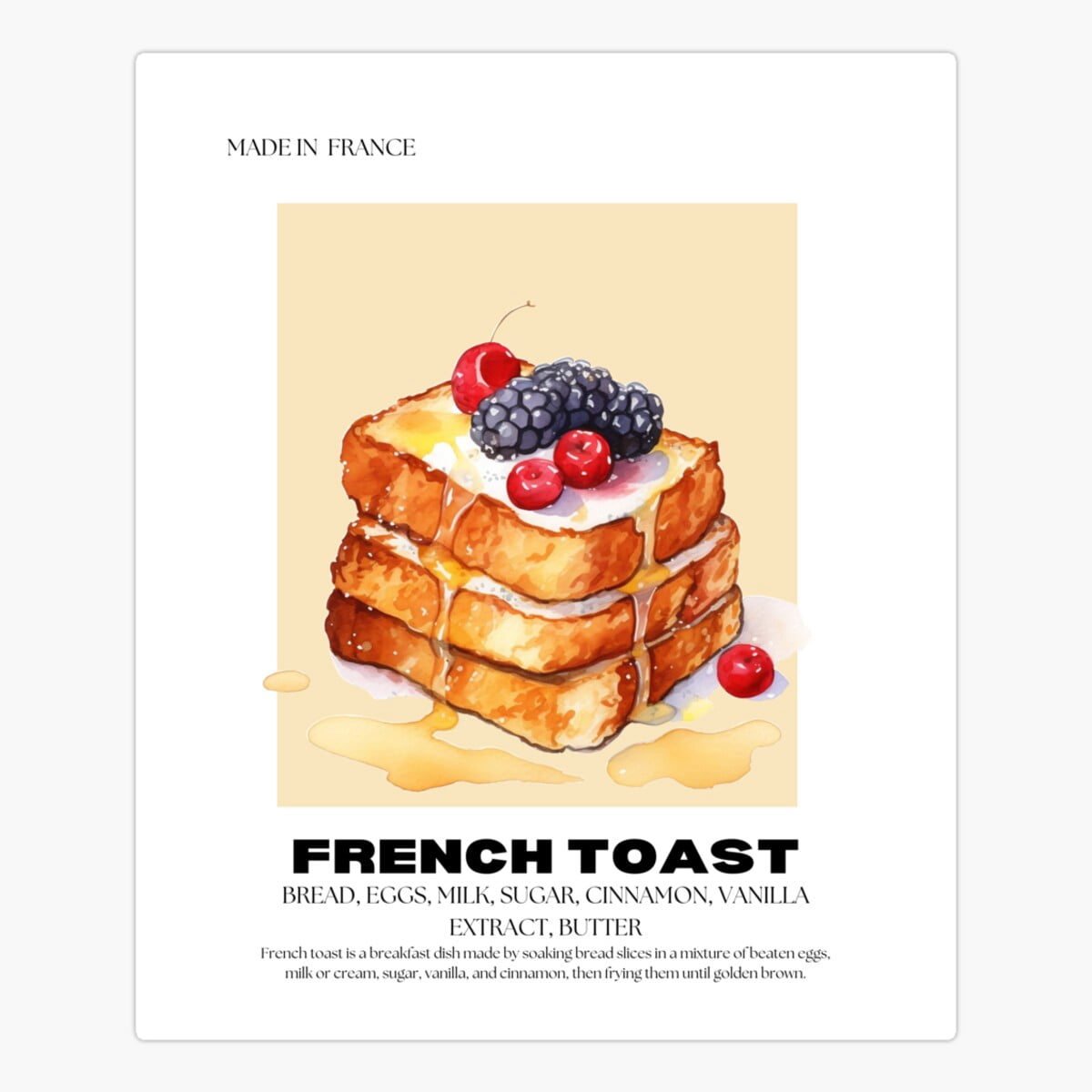 Maneki Rench Toast Art Print | Inspired By Cozy Mornings And Comorting ...