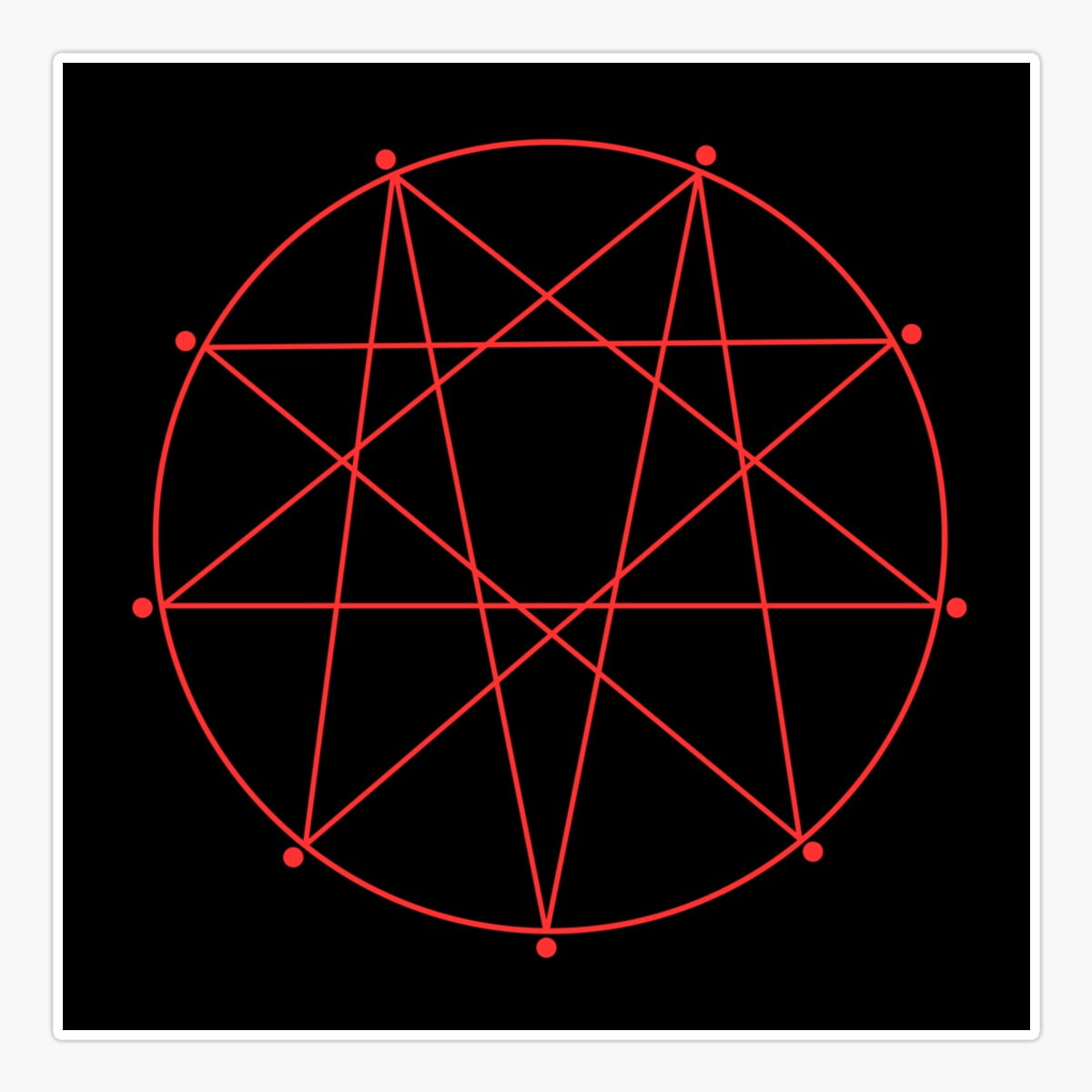 Maneki Repentagram Impending Doom Christian Symbol Sticker, Phone Decal ...