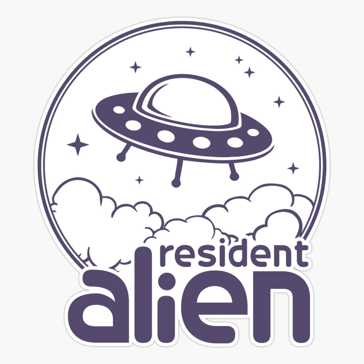 Maneki Resident Alien Ufo Er, Phone Decal Water Bottle Stickers Car ...