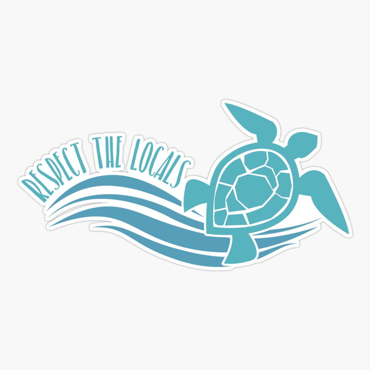 Maneki Respect The Locals Sticker, Phone Decal Water Bottle Stickers ...