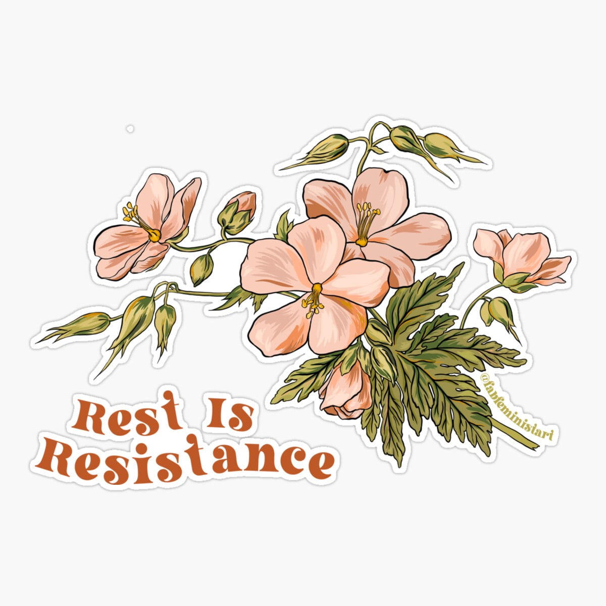 Maneki Rest Is Resistance Sticker, Phone Decal Water Bottle Stickers Car Decals, Funny Birthday ...