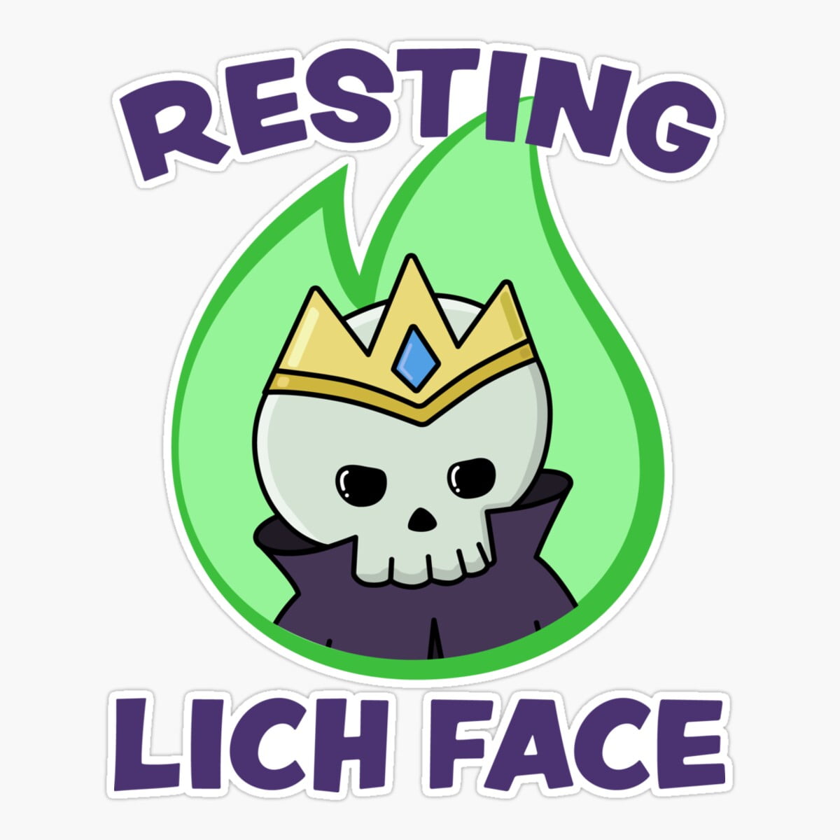 Maneki Resting Lich Ace Er, Phone Decal Water Bottle Stickers Car ...