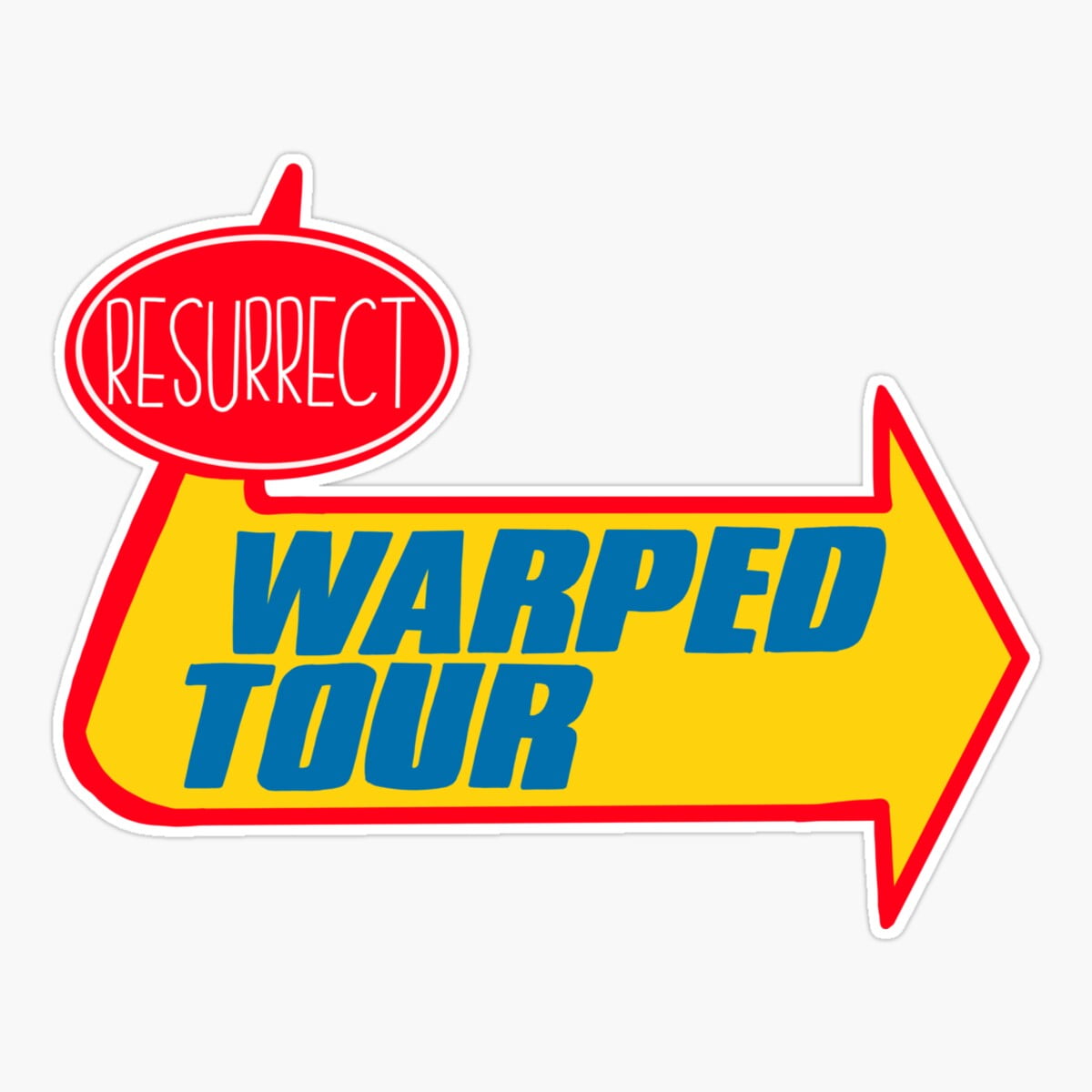 Maneki Resurrect Warped Tour Sticker, Phone Decal Water Bottle Stickers ...
