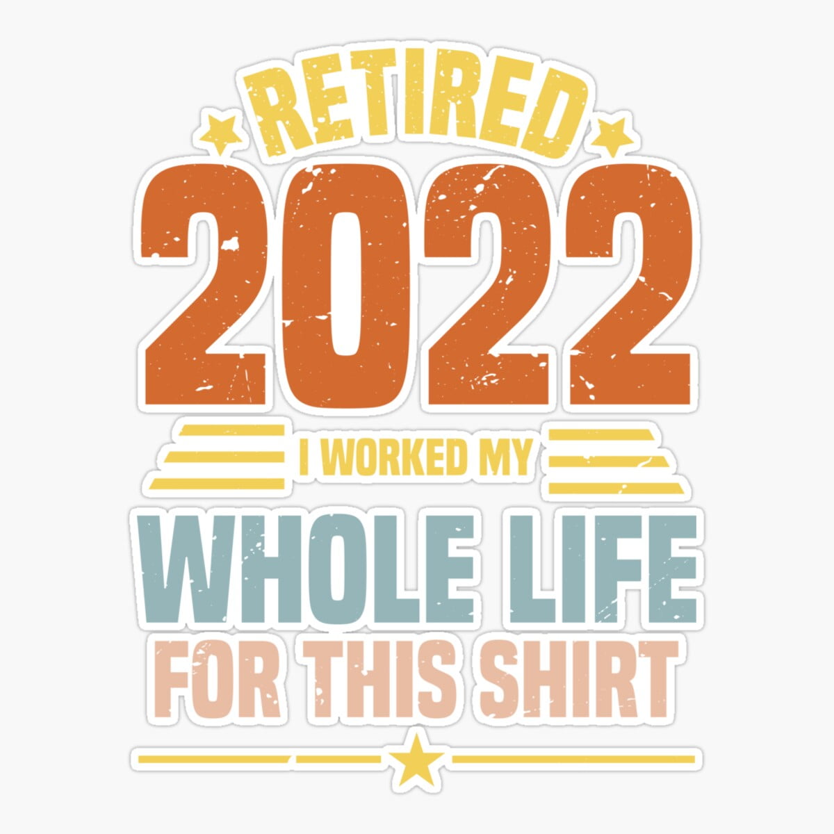 Maneki Retired 2022 Funny Vintage Retirement Humor Er, Phone Decal ...