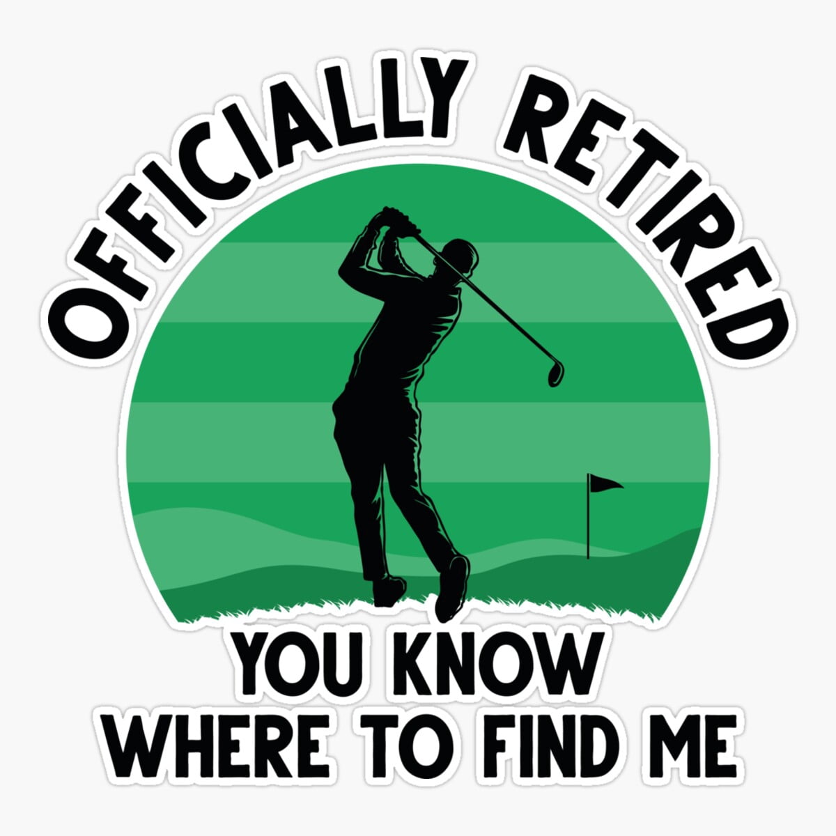 Maneki Retired Golf Er, Phone Decal Water Bottle Stickers Car Decals ...