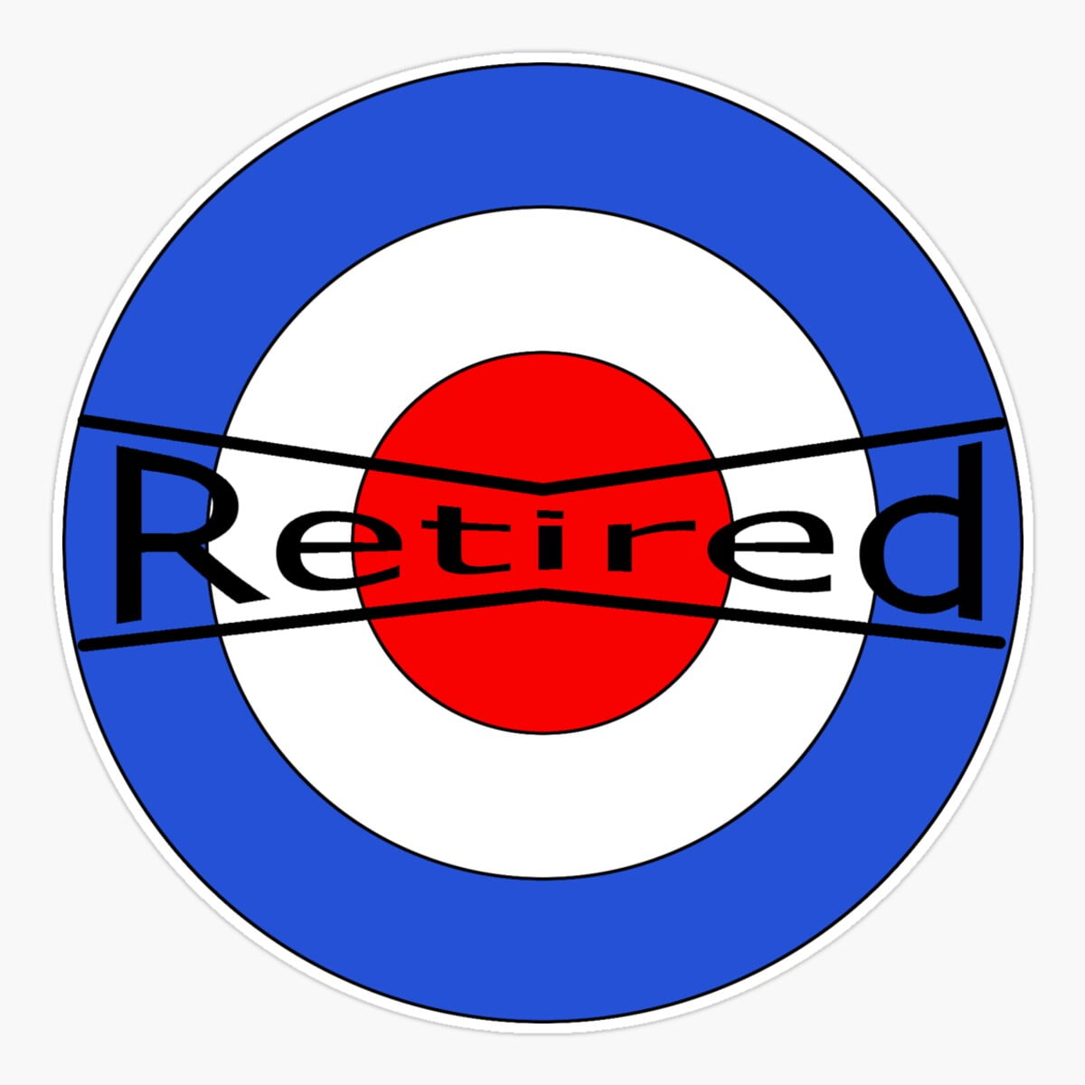 Maneki Retired In Red, White And Blue Circles Er, Phone Decal Water ...