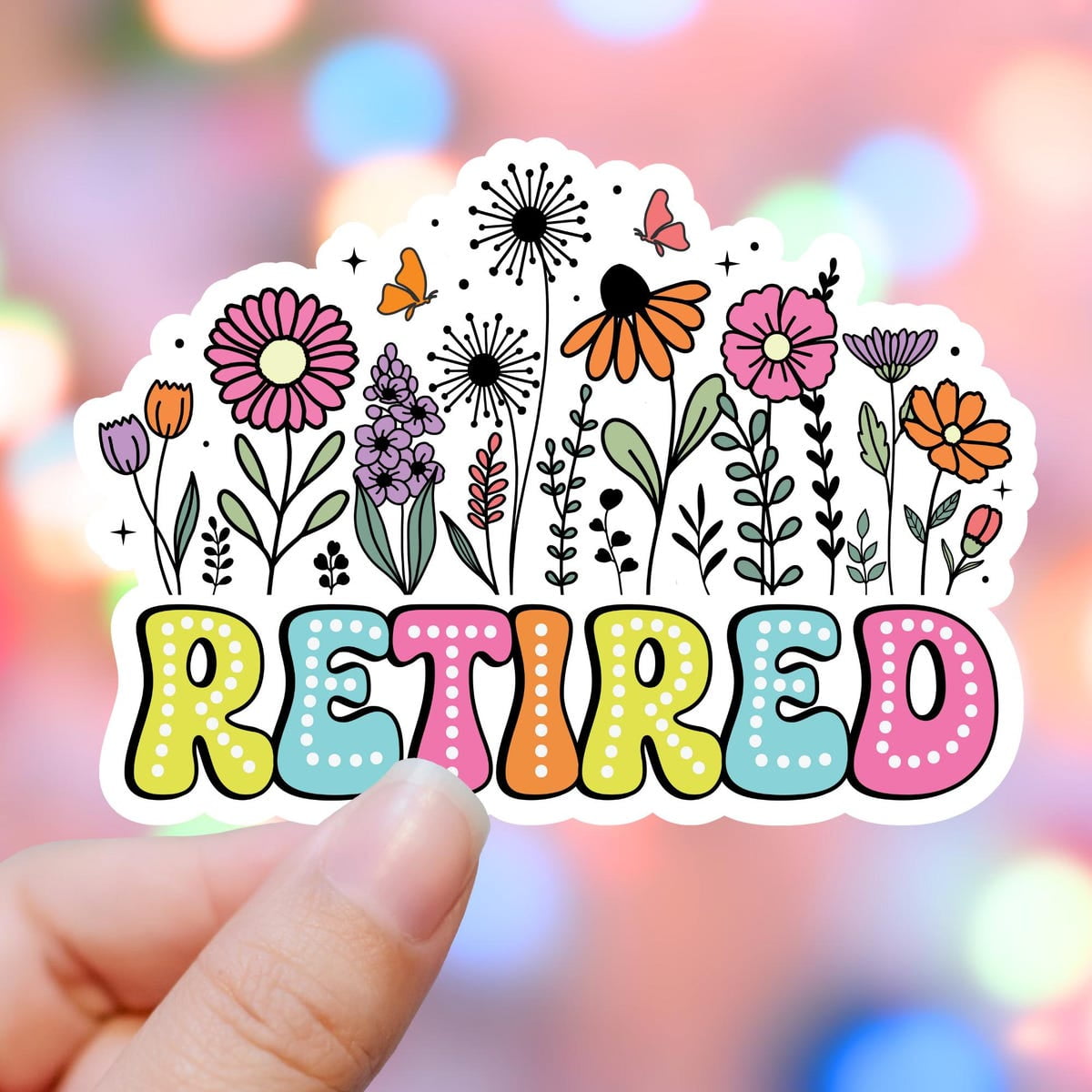 Maneki Retired Not My Problem Sticker, Retirement Gift, Gag Gift Label ...