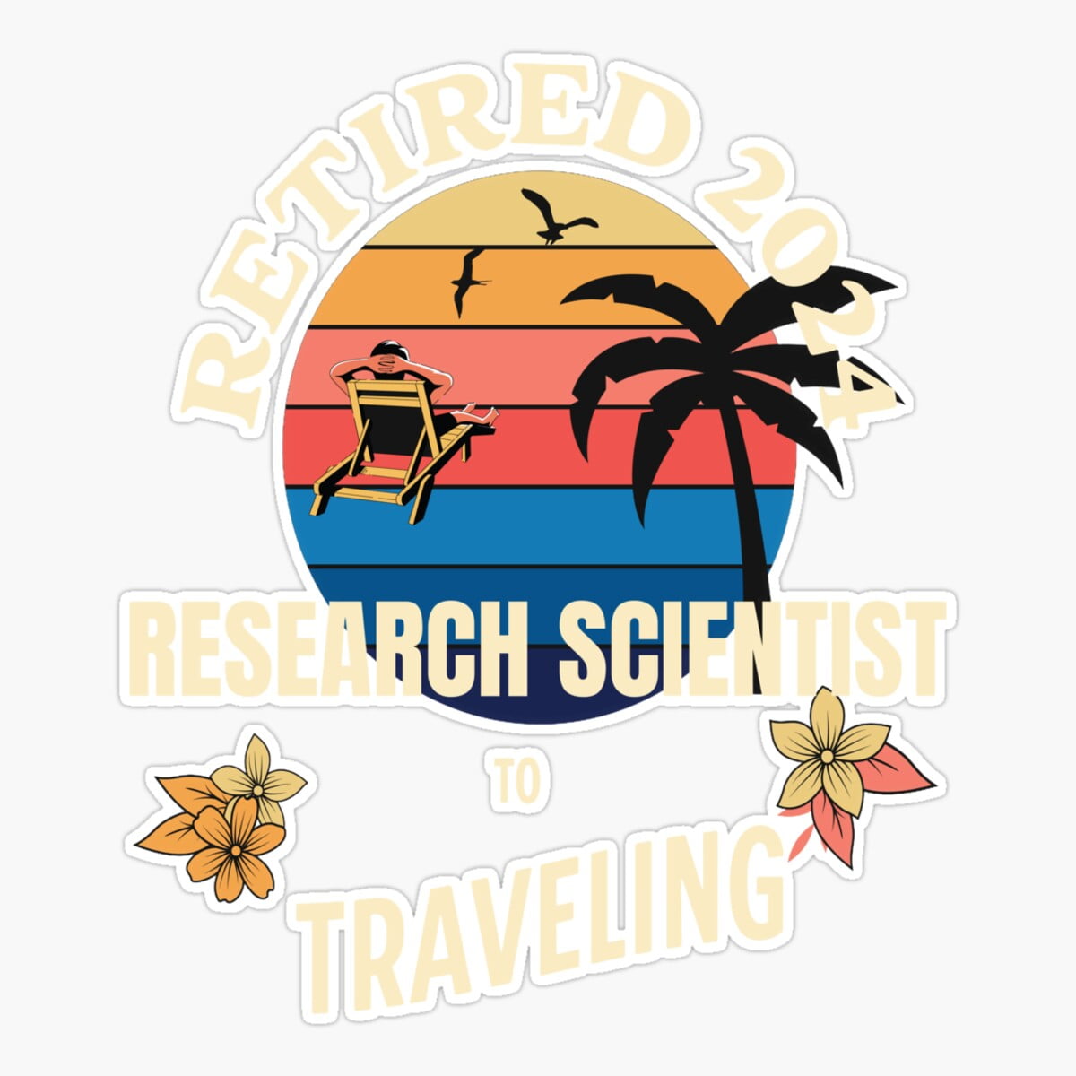 Maneki Retired Research Scientist 2024. Tropical Sunset Retirement ...