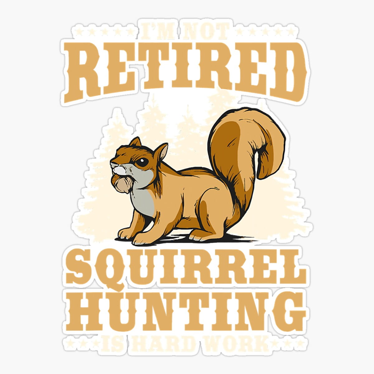 Maneki Retired Squirrel Hunting Grandather Er, Phone Decal Water Bottle ...