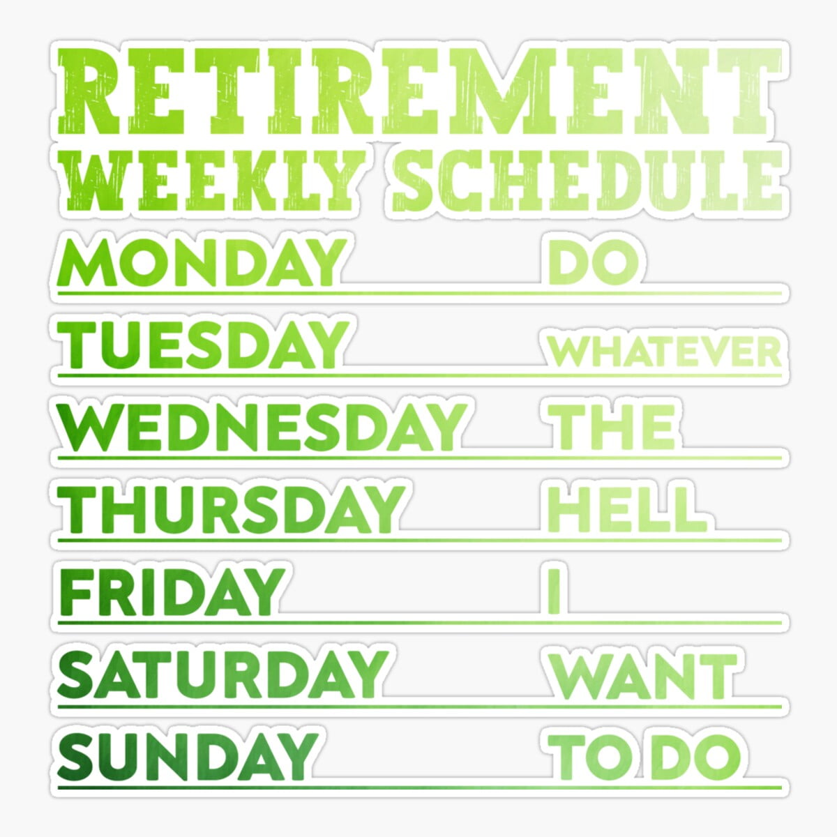 Maneki Retirement Gifts - Retirement Schedule Funny Gift Ideas For ...