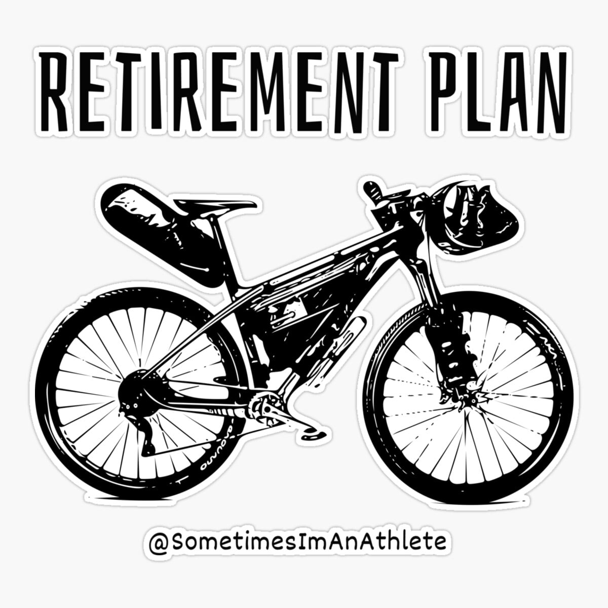 Maneki Retirement Plan - Bikepacking Er, Phone Decal Water Bottle ...