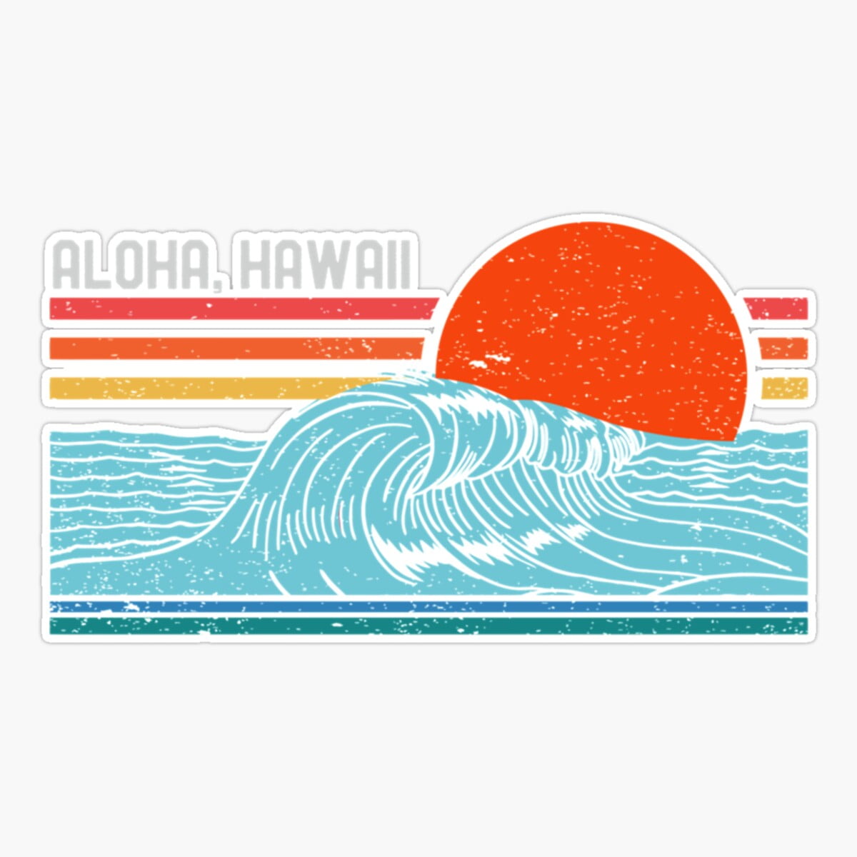 Maneki Retro Aloha Beach Surf Vintage Hawaii Surfing Wave 80S 70S Clic ...