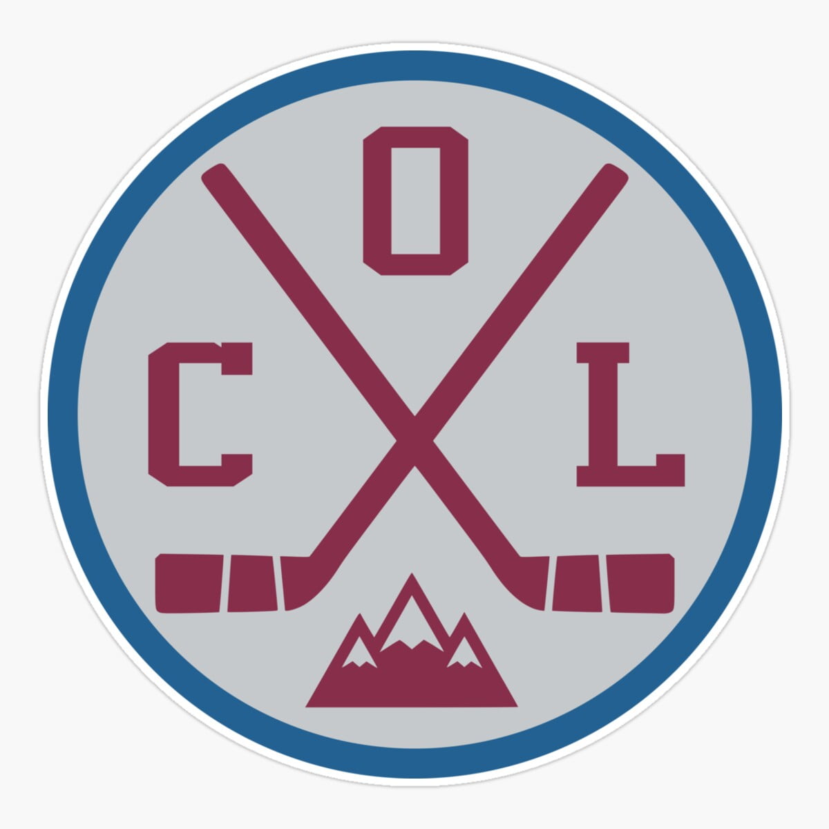 Maneki Retro Colorado Hockey Emblem Vintage Col Er, Phone Decal Water ...
