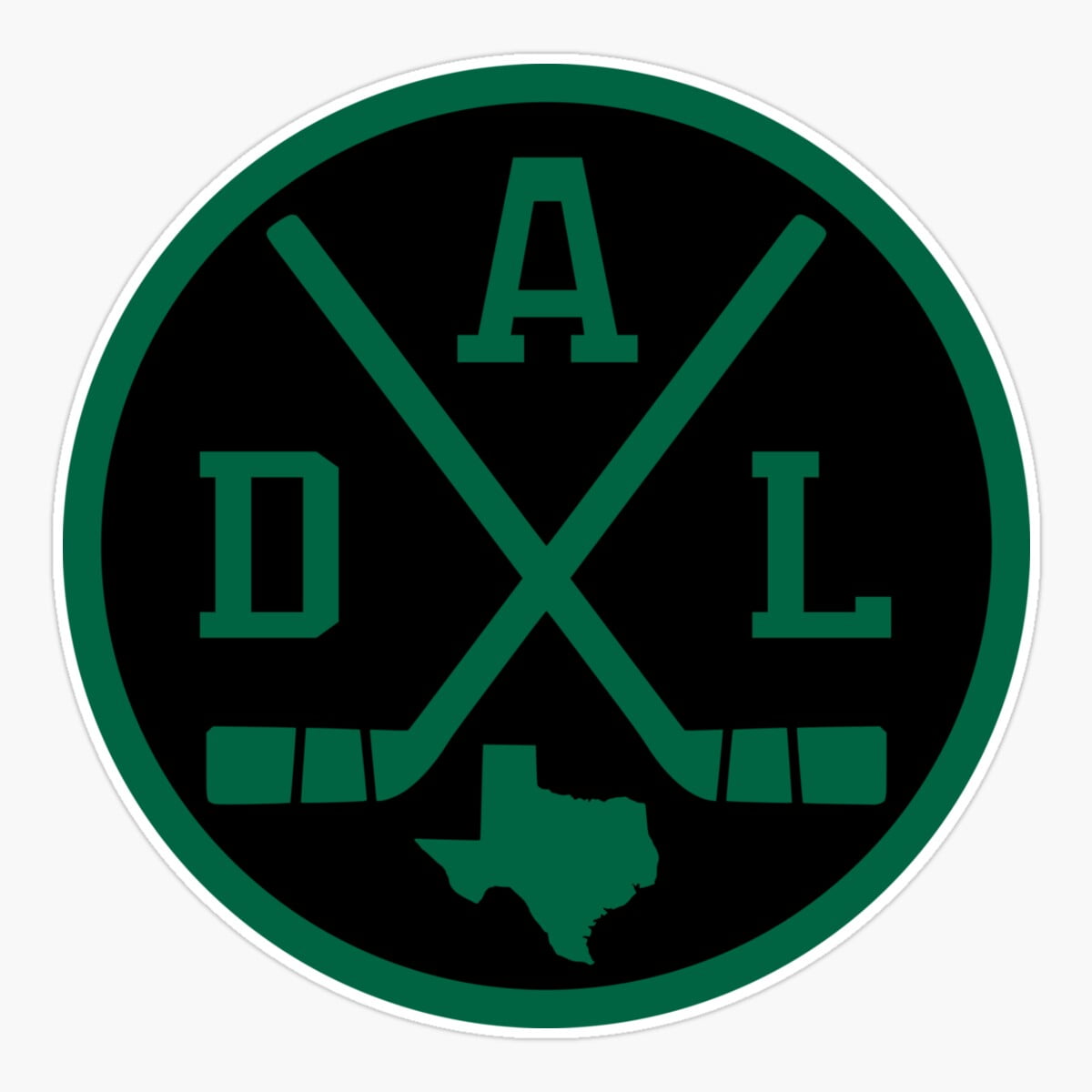 Maneki Retro Dallas Hockey Emblem Vintage Dal Er, Phone Decal Water ...