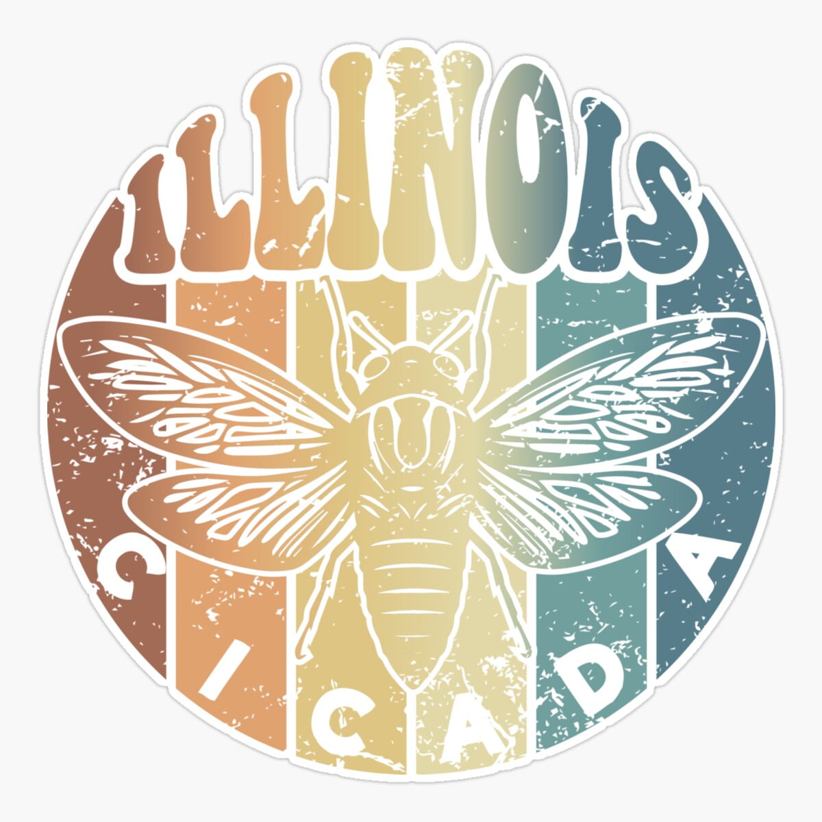 Maneki Retro Illinois 2024 Cicada Summer Swarm, Vintage Cicada Er ...