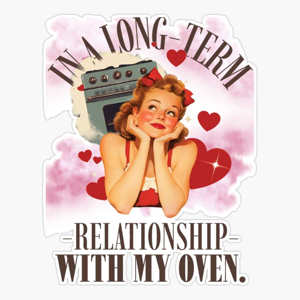 Maneki Retro Kitchen Pinup Sticker, Phone Decal Water Bottle Stickers ...