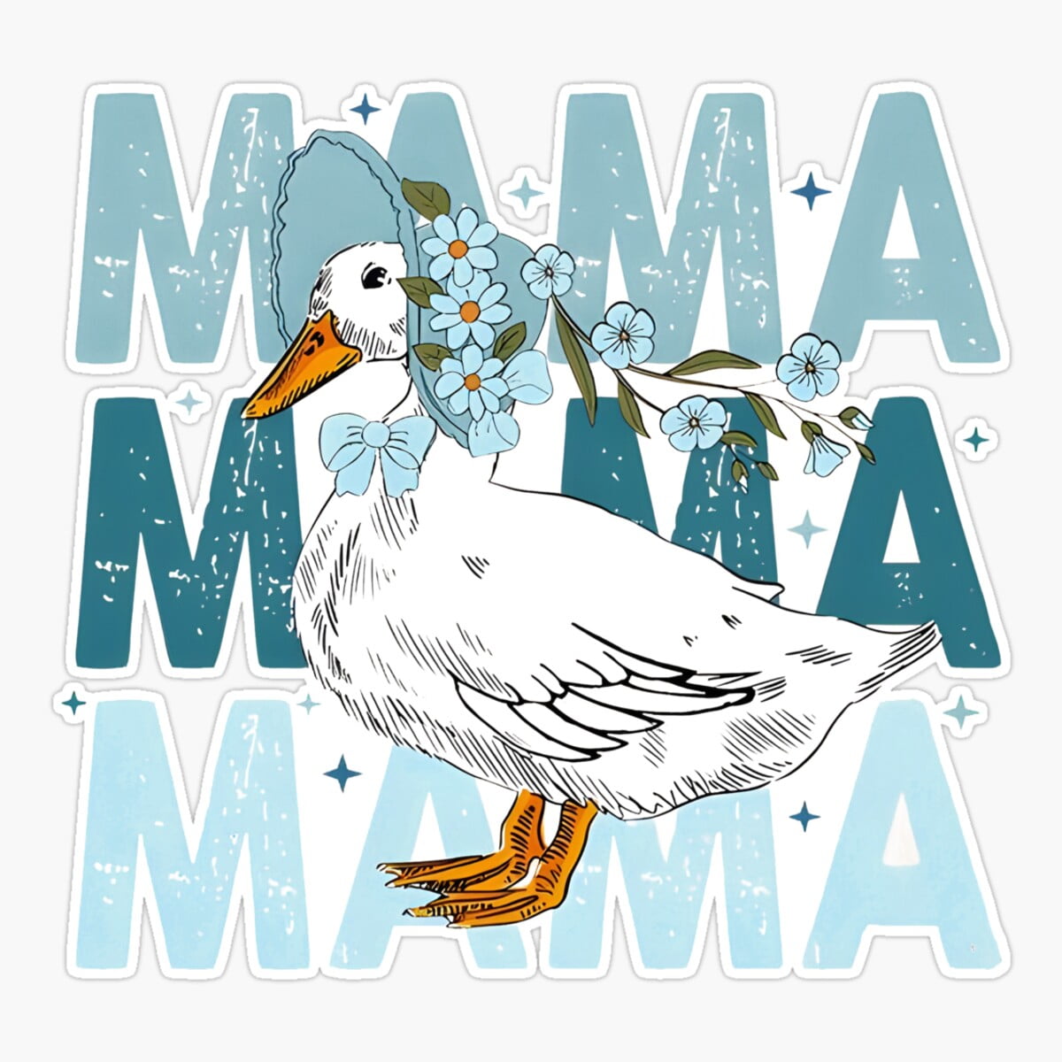 Maneki Retro Mama Goose, Loral Mama, Coquette Mama Er, Phone Decal ...