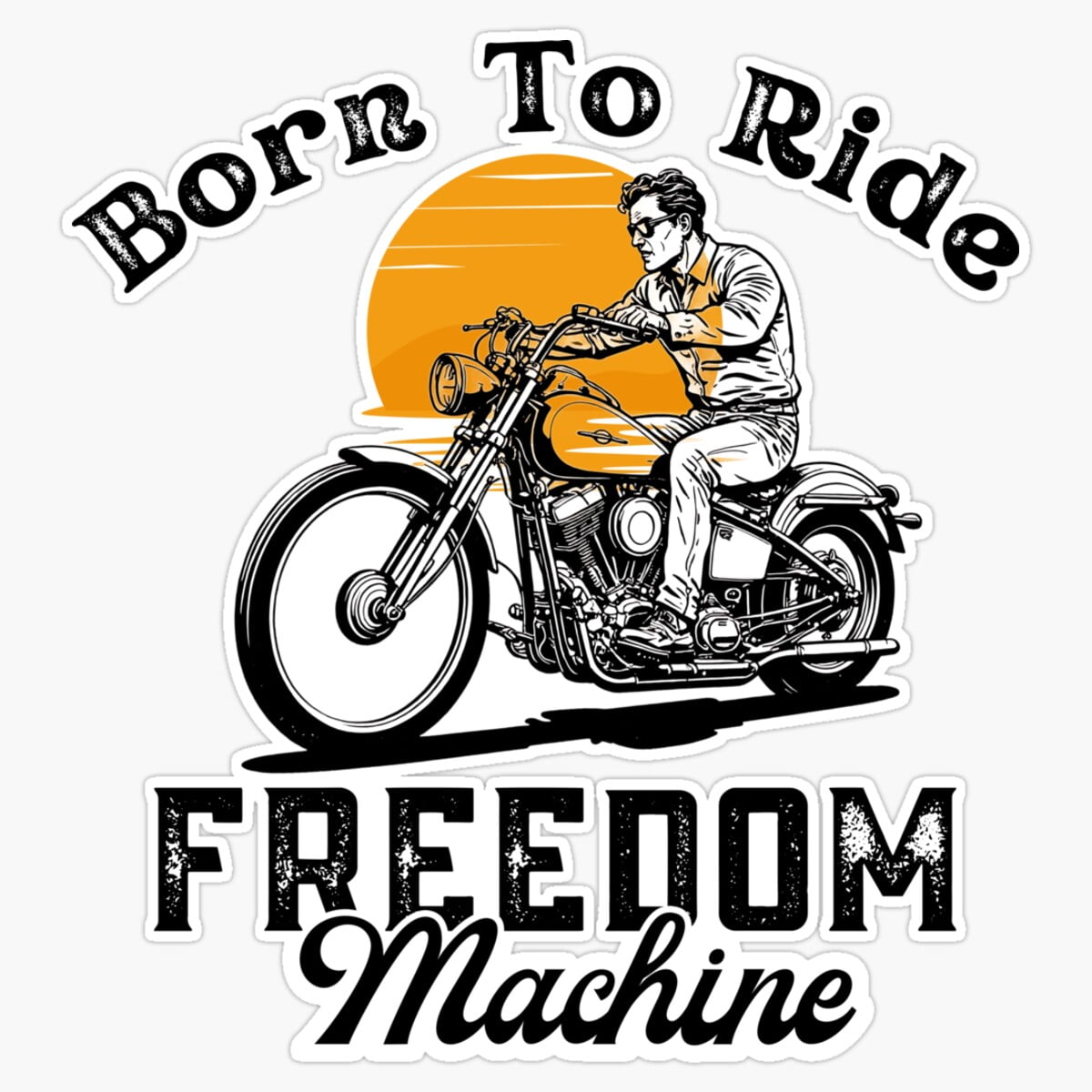 Maneki Retro Motorcycle Ride – Sunset & Machine Spirit Er, Phone Decal ...