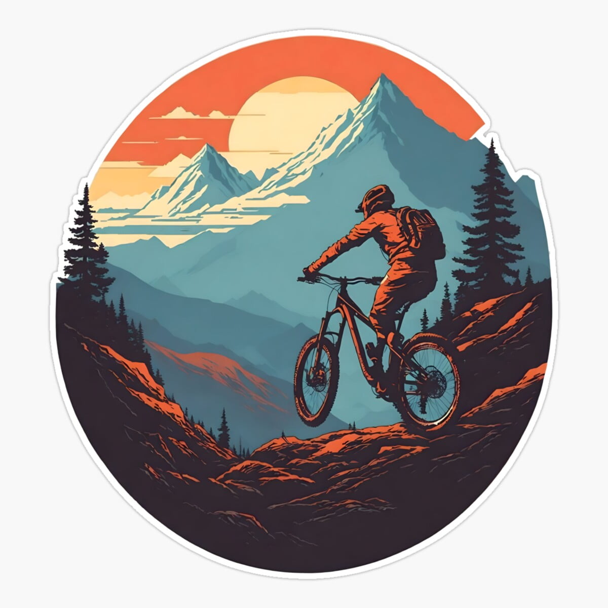 Maneki Retro Mountain Bike Lovers - Riding Mountain Bike Classic T ...