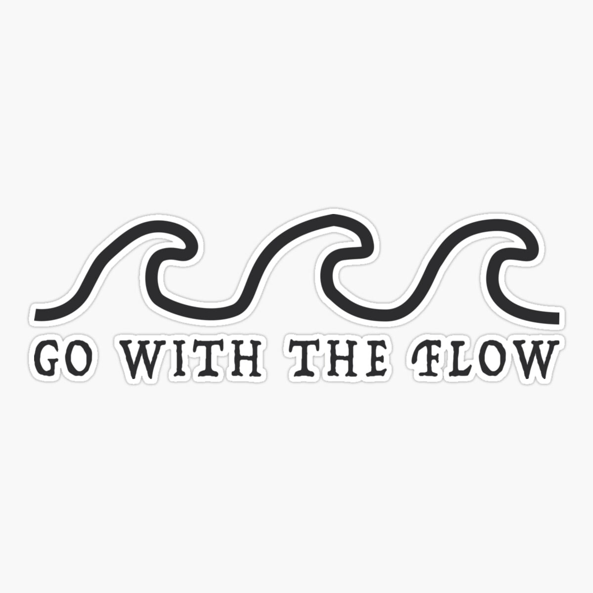 Maneki Retro Ocean Sticker Waves Flow Sticker, Phone Decal Water Bottle ...