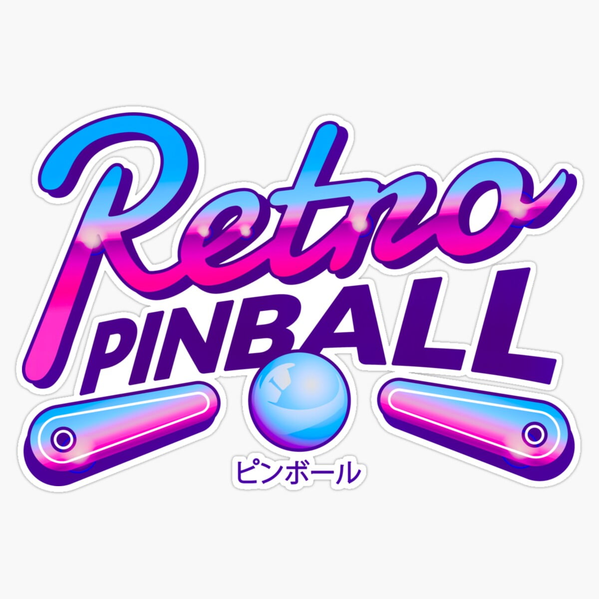 Maneki Retro Pinball Er, Phone Decal Water Bottle Stickers Car Decals ...