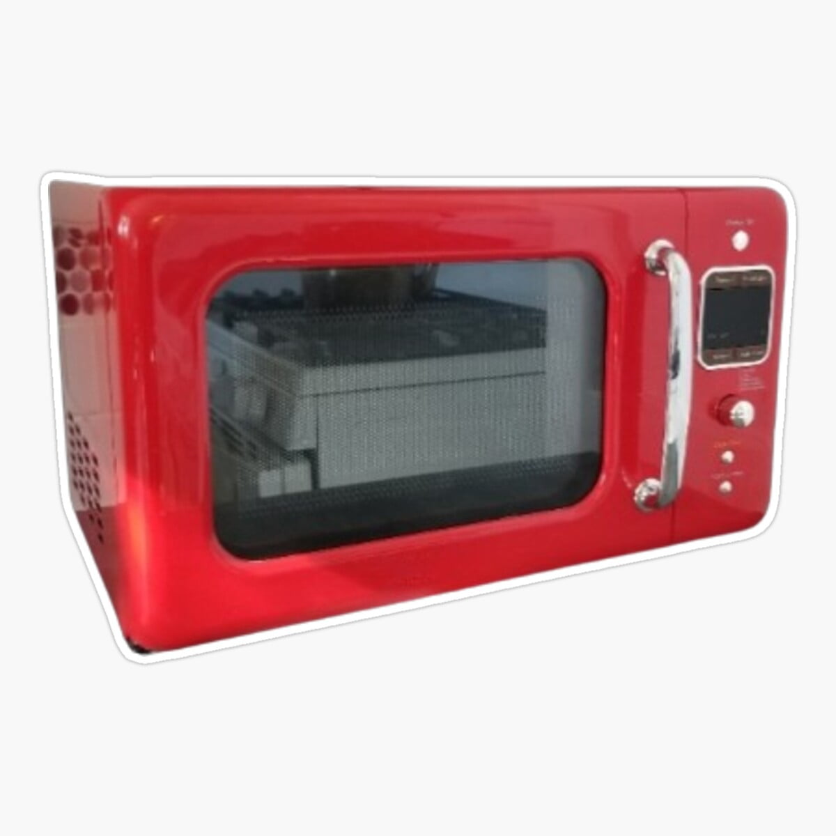 Maneki Retro Red Microwave Sticker, Phone Decal Water Bottle Stickers Car Decals, Funny Birthday ...