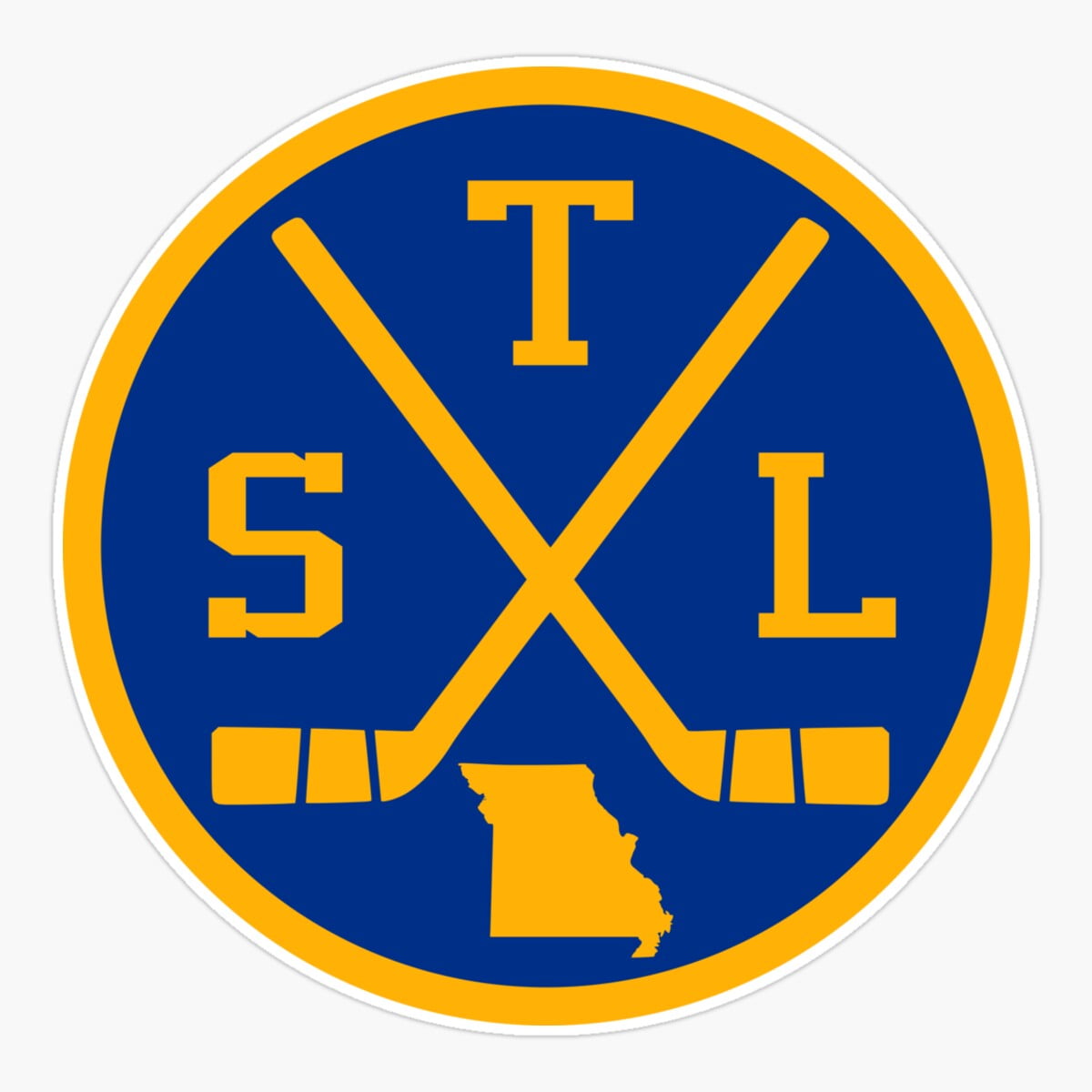 Maneki Retro St. Louis Hockey Emblem Vintage Stl Er, Phone Decal Water ...