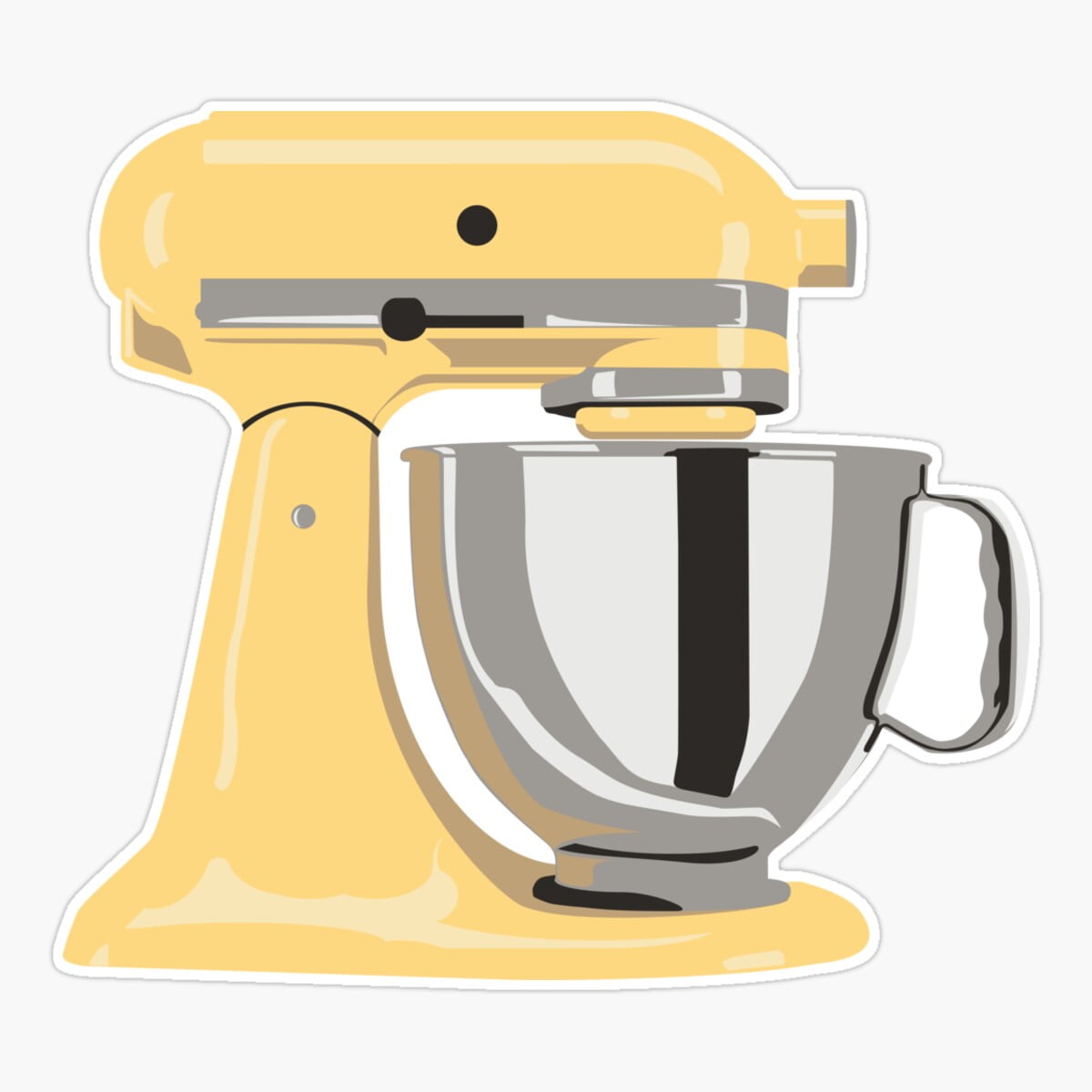 Maneki Retro Stand Mixer Sticker, Phone Decal Water Bottle Stickers Car ...