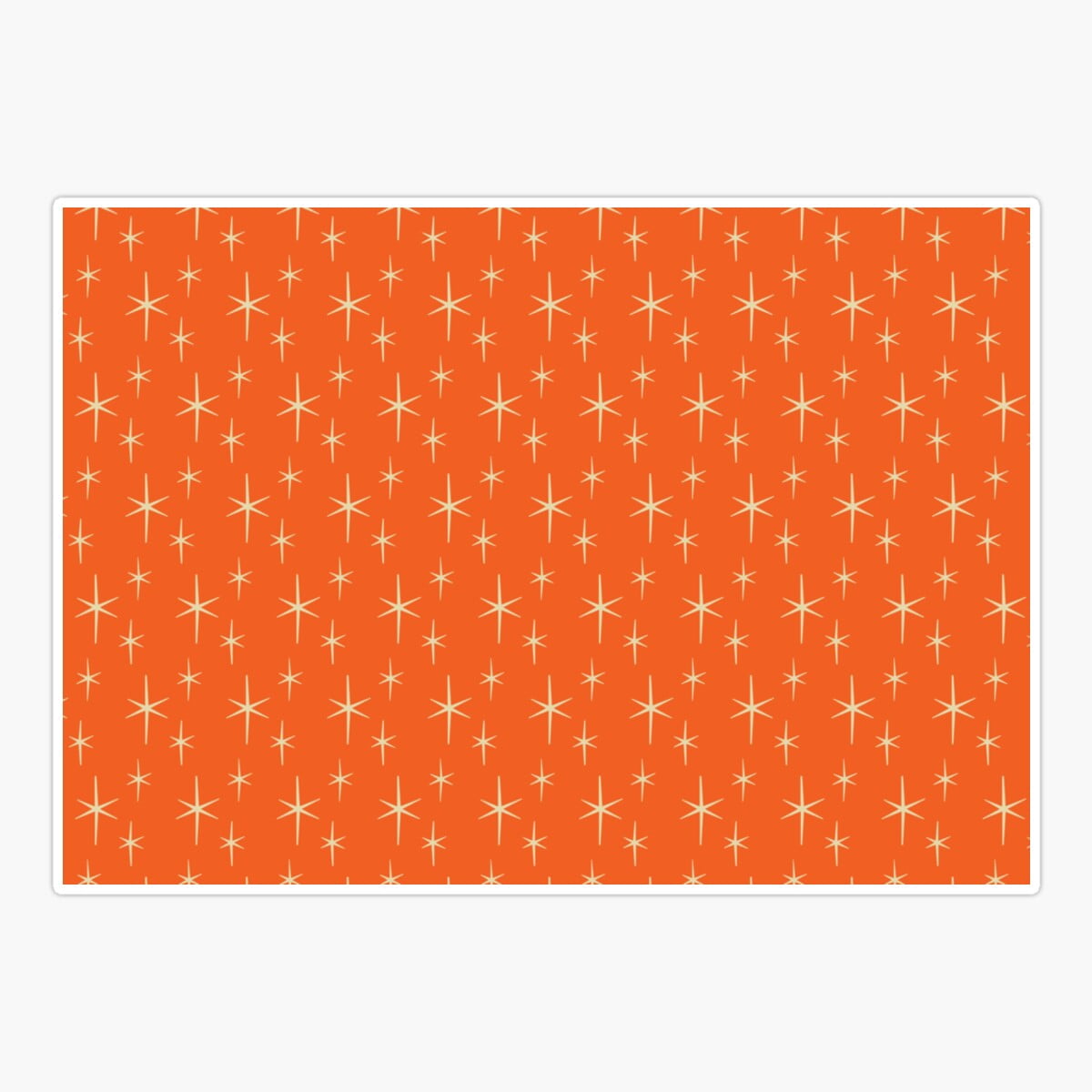 Maneki Retro Star Orange Sticker, Phone Decal Water Bottle Stickers Car ...