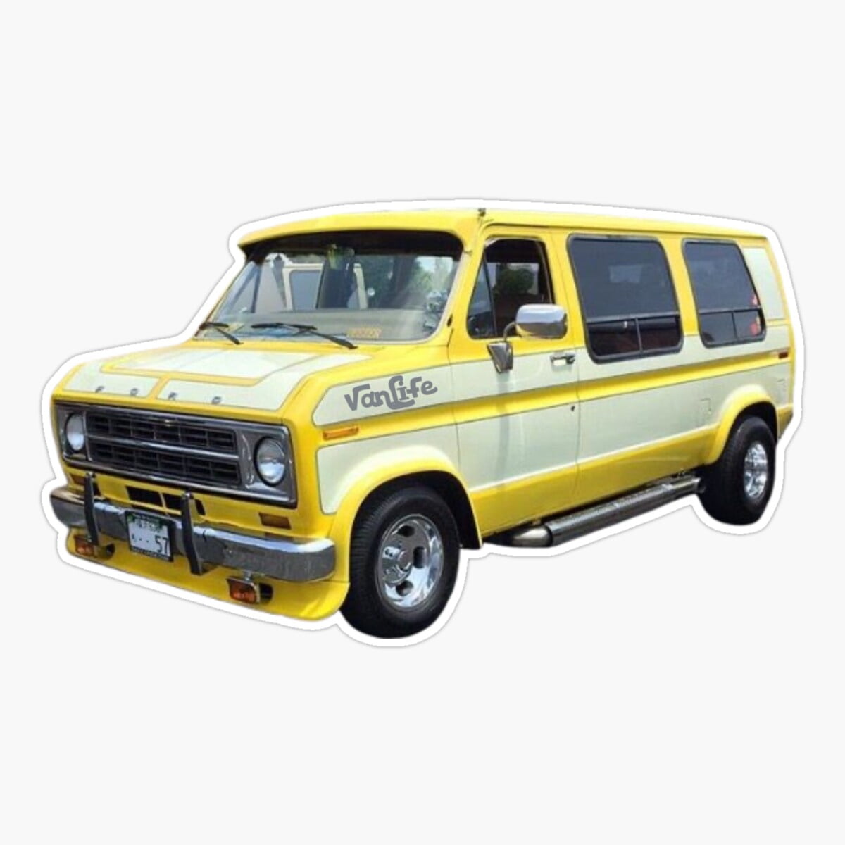 Maneki Retro Street Custom Van Sticker, Phone Decal Water Bottle ...