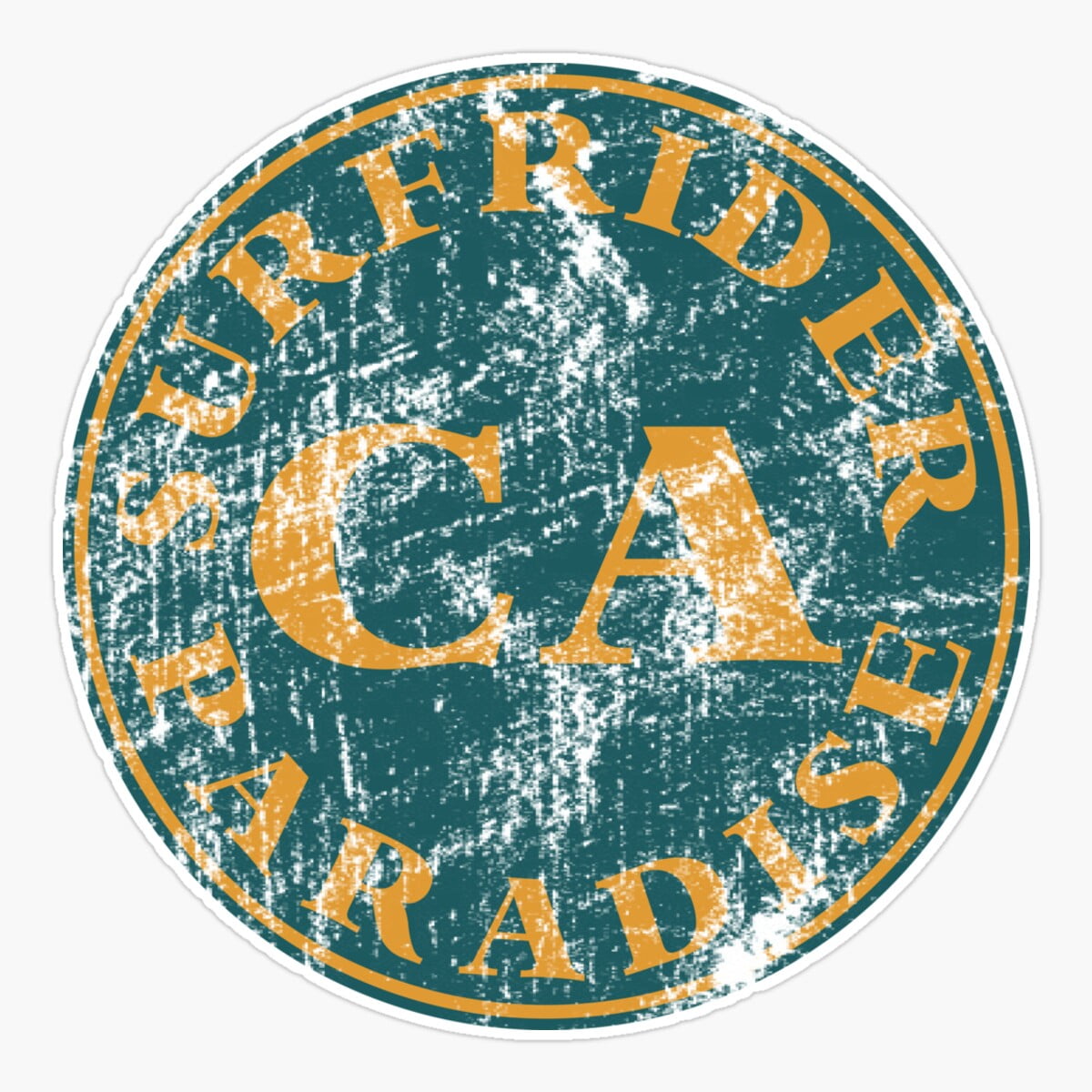 Maneki Retro Surf Paradise California Sticker, Phone Decal Water Bottle ...