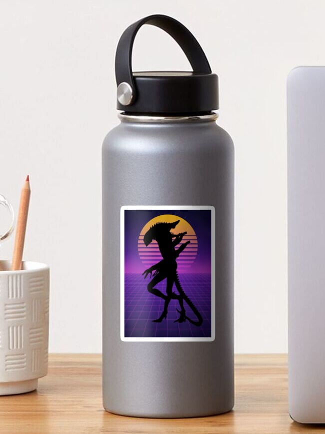 Maneki Retro Synthwave Alien Xenomorph Silhouette Poster Sticker, Phone ...
