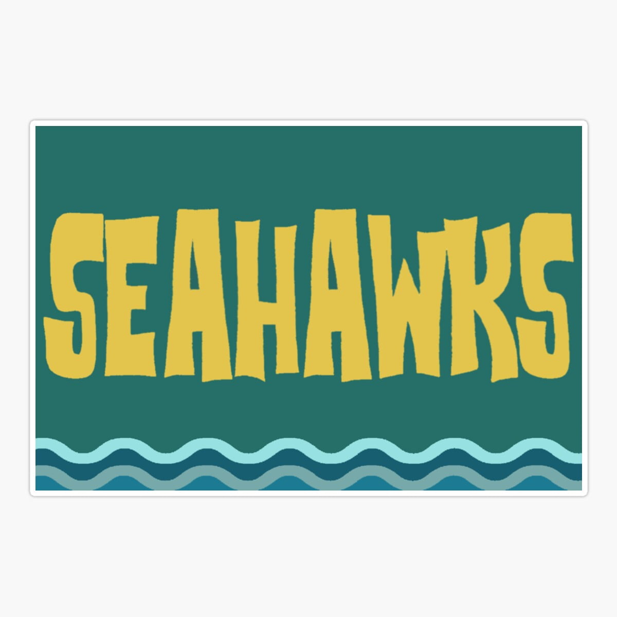 Maneki Retro Uncw Seahawks Sticker, Phone Decal Water Bottle Stickers ...