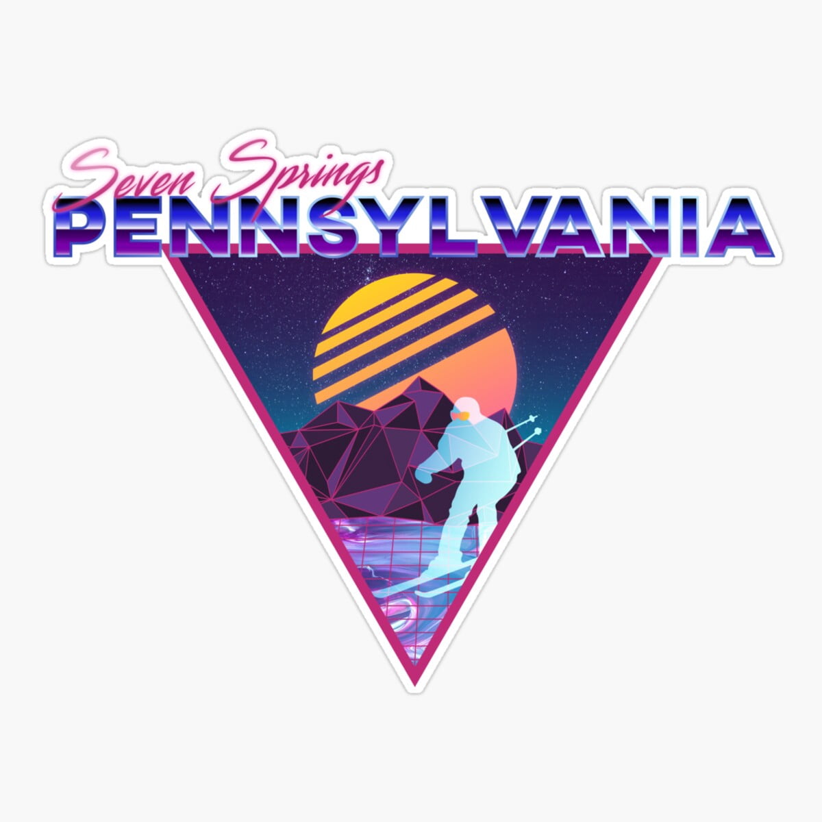 Maneki Retro Vaporwave Ski Mountain | Seven Springs Pennsylvania ...