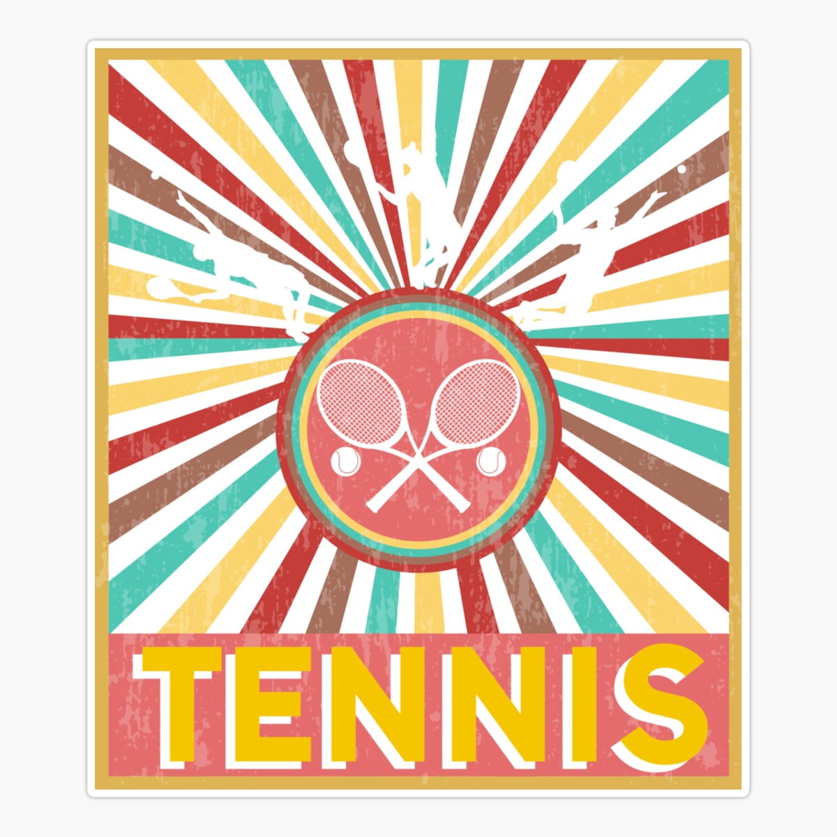 Maneki Retro Vintage 70S Style Tennis T Shirt Er, Phone Decal Water ...