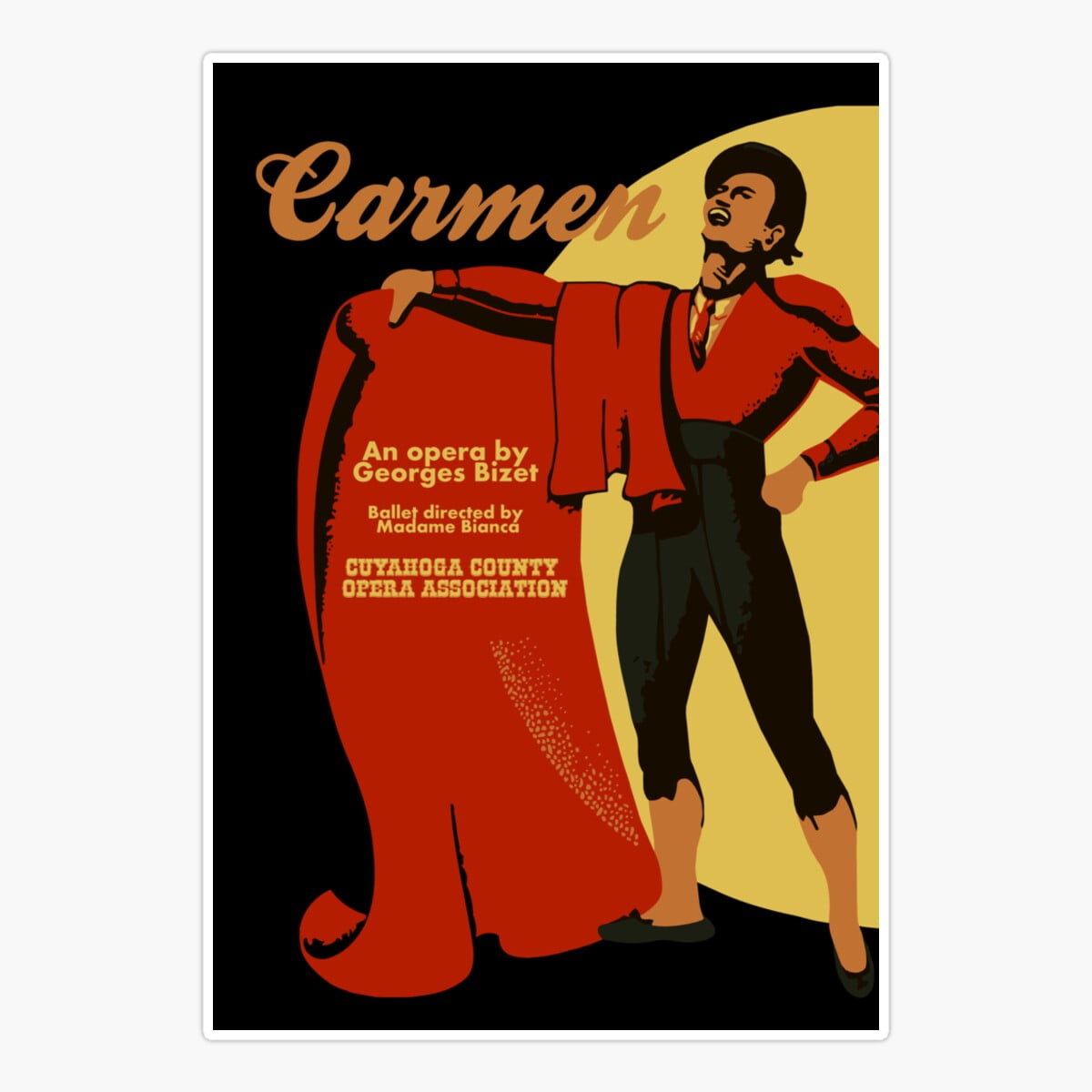 Maneki Retro Vintage Art Carmen Opera (Toreador) Sticker, Phone Decal ...