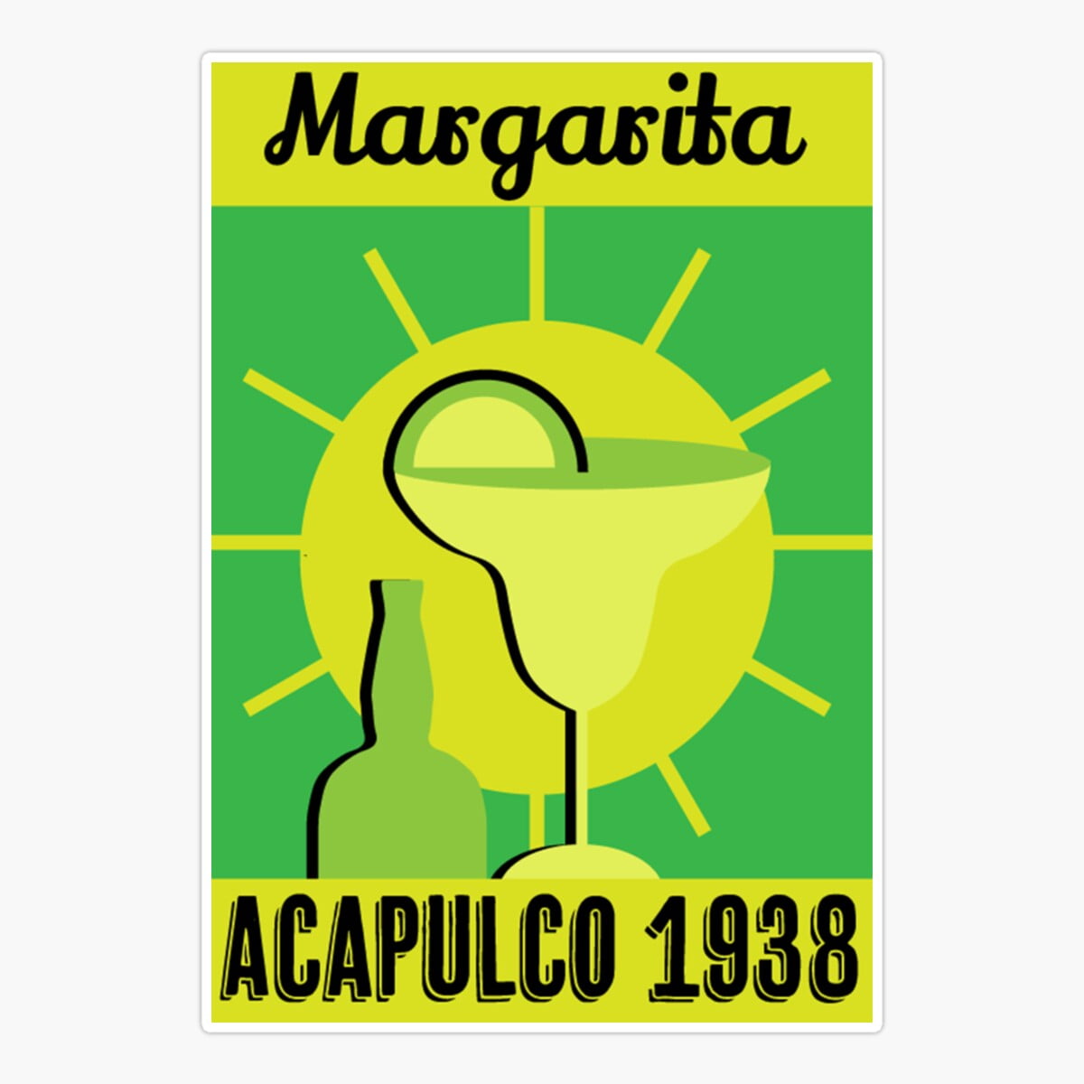 Maneki Retro Vintage Clic Margarita Cocktails | Retro Drink Art | Gles ...