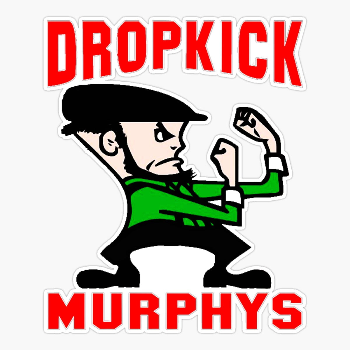 Maneki Retro Vintage Dropkick Murphys Genres Celtic Punk Sticker, Phone ...